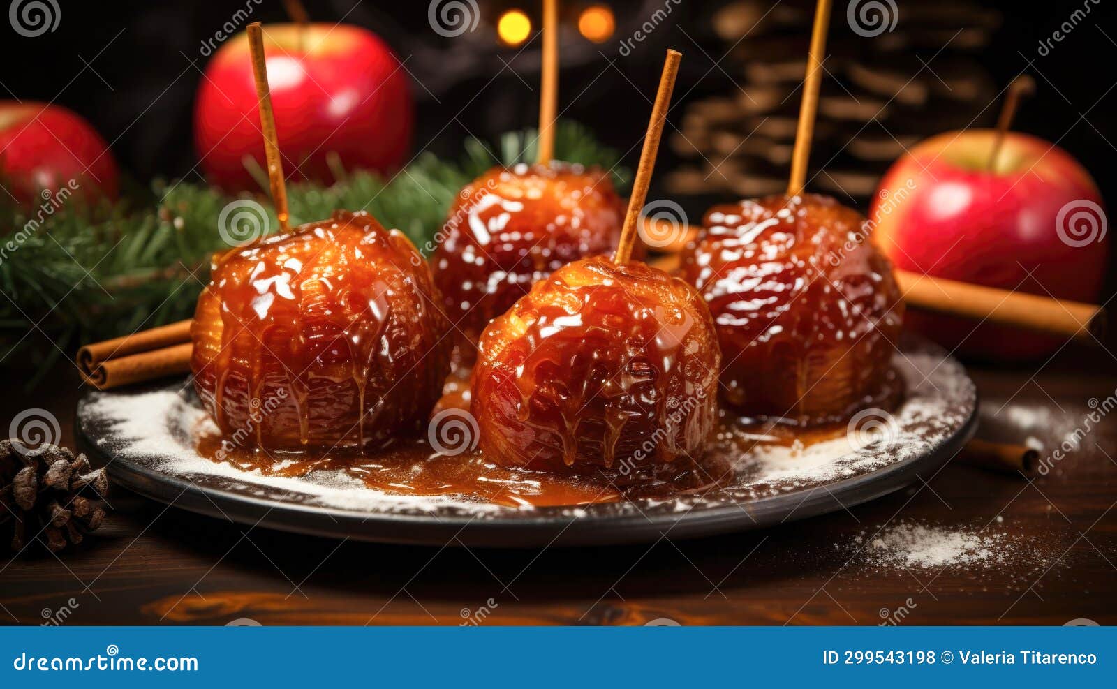 Holiday Table Featuring Delectable Caramelized Apples, a Festive ...