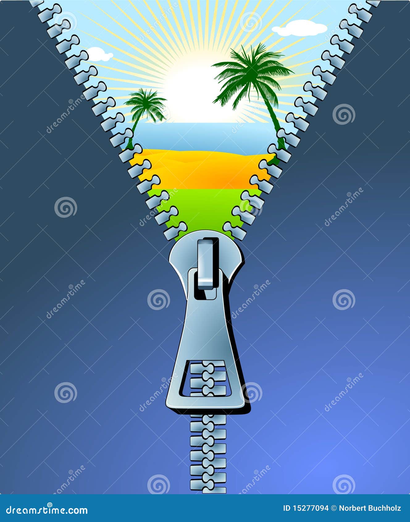 Holiday to unzip stock vector. Illustration of dreamlike - 15277094