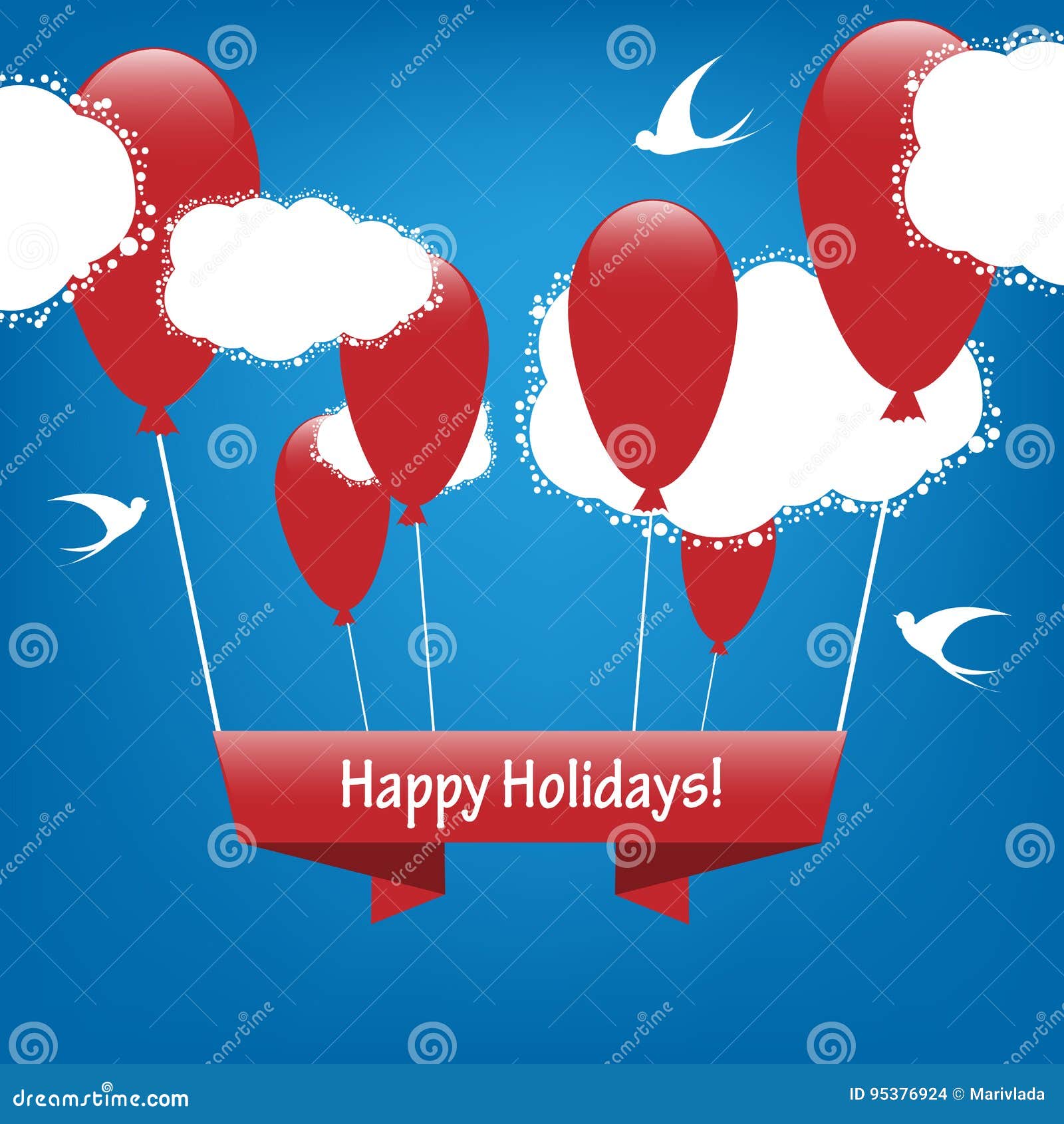 Holiday vector banner stock vector. Illustration of paper - 95376924