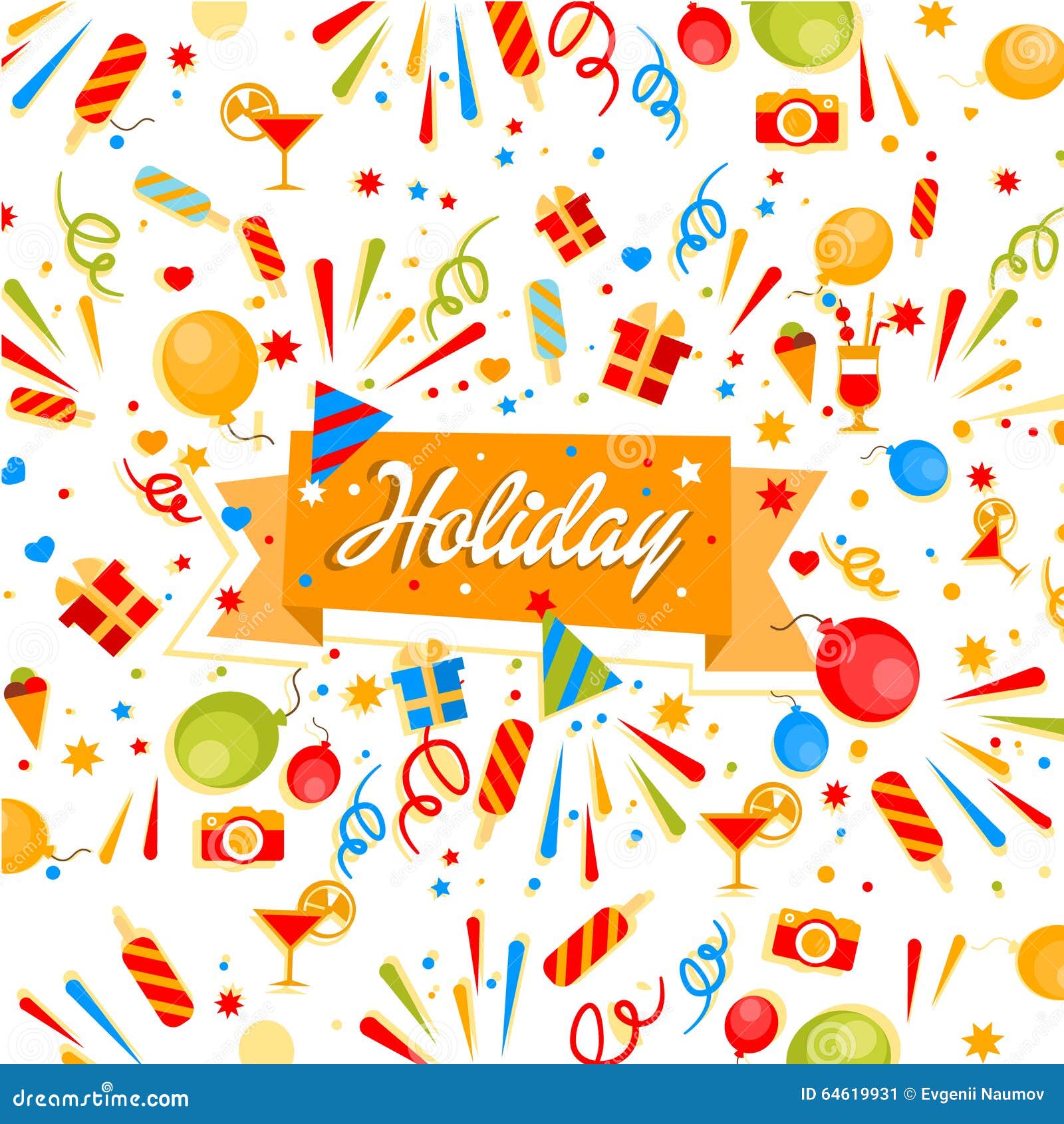 Holiday Vector Banner stock vector. Illustration of garland - 64619931