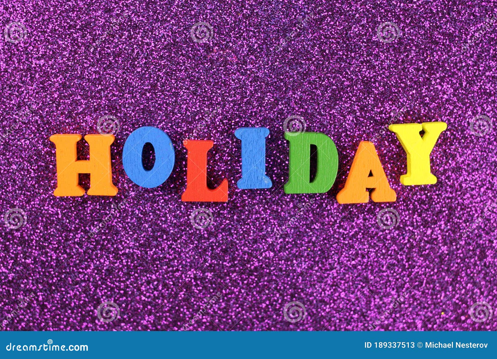 Holiday Word Made Up of Bright Colored Letters Stock Image - Image of ...