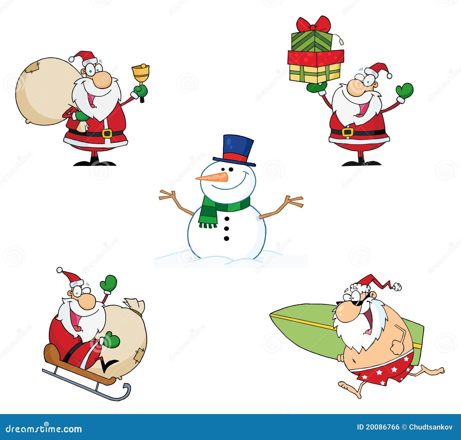 Holidays Cartoon Characters Stock Vector - Illustration of nick, clause ...