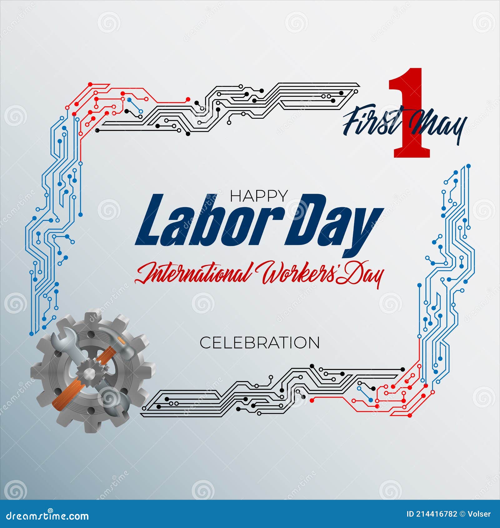 Spring Celebration, First May, International Workers` Day Stock Vector ...