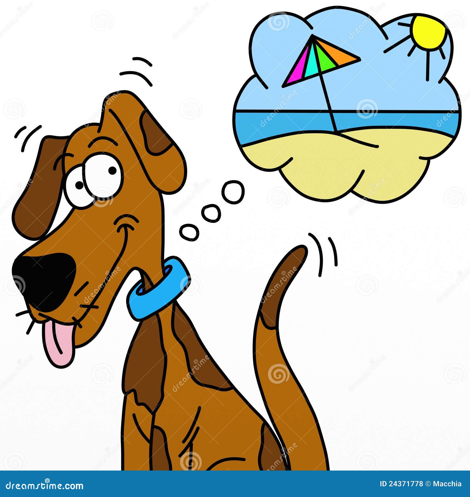 Holidays with dog stock illustration. Illustration of dream - 24371778