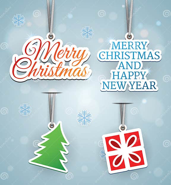 Holidays promo elements stock vector. Illustration of design - 46342331