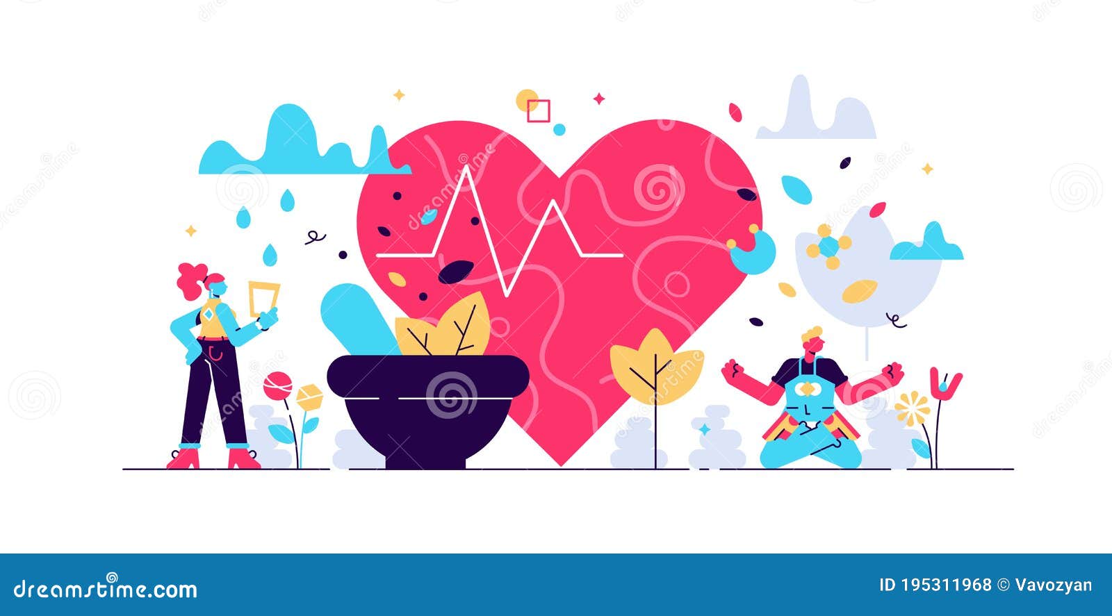 Holistic Healing Vector Illustration. Stock Vector - Illustration of ...