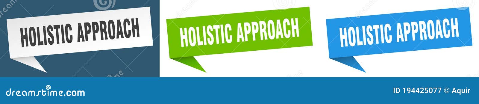 Holistic Approach Banner. Holistic Approach Speech Bubble Label Set ...