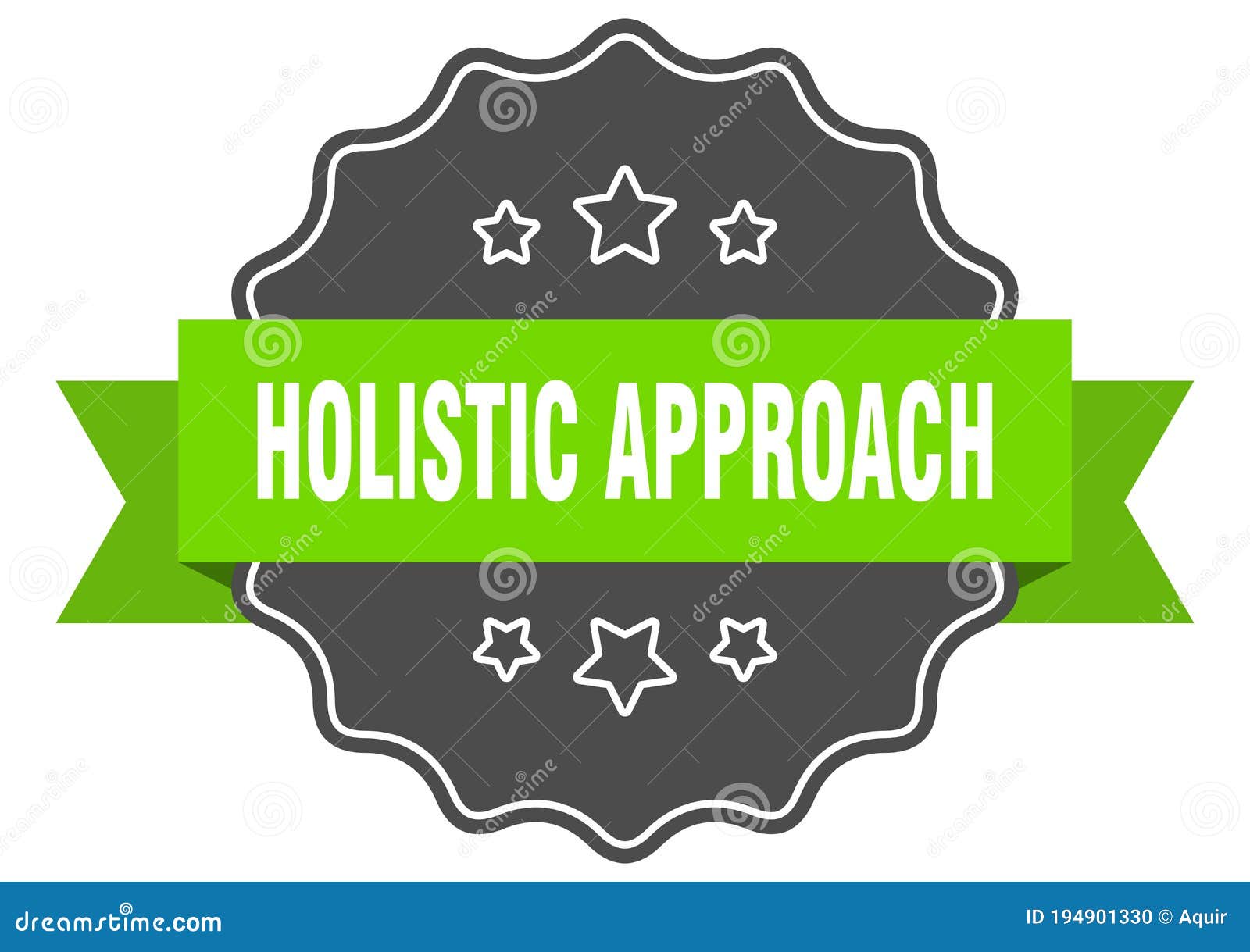 Holistic approach label stock vector. Illustration of peeler - 194901330