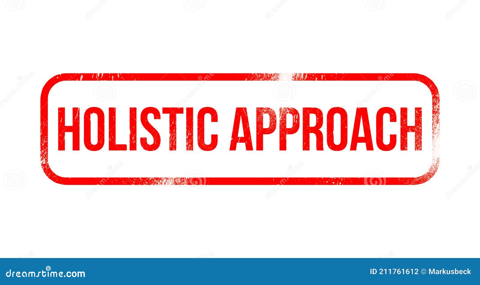 Holistic Approach - Red Grunge Rubber, Stamp Stock Illustration ...