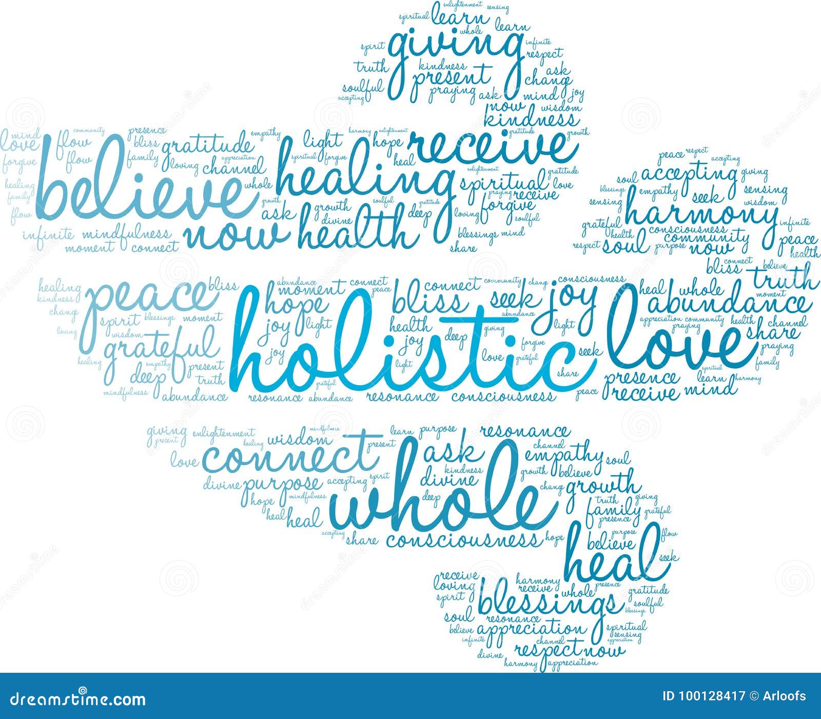 Holistic Word Cloud stock vector. Illustration of abundance - 100128417