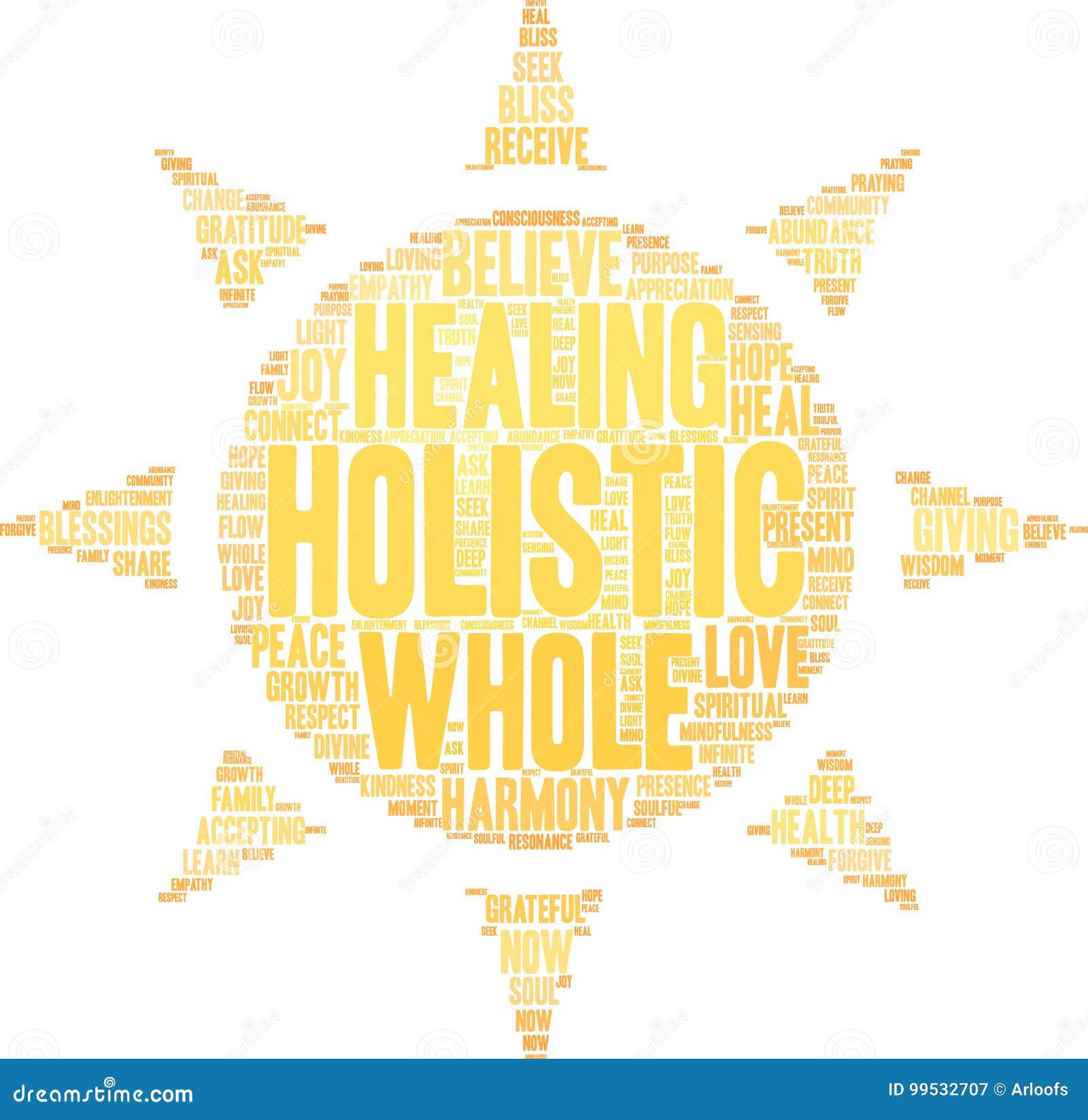 Holistic Word Cloud stock vector. Illustration of consciousness - 99532707