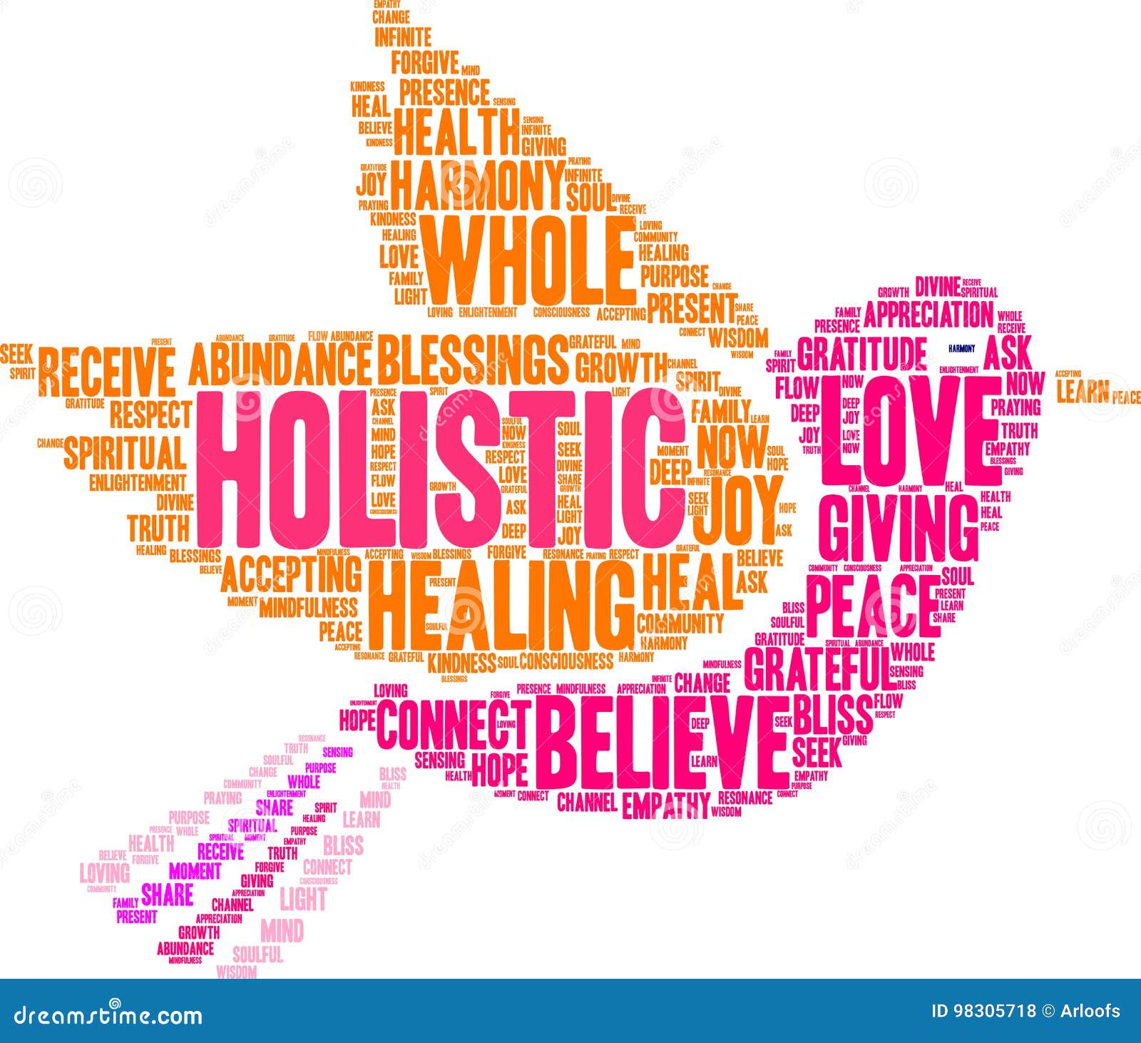 Holistic Word Cloud stock illustration. Illustration of community ...