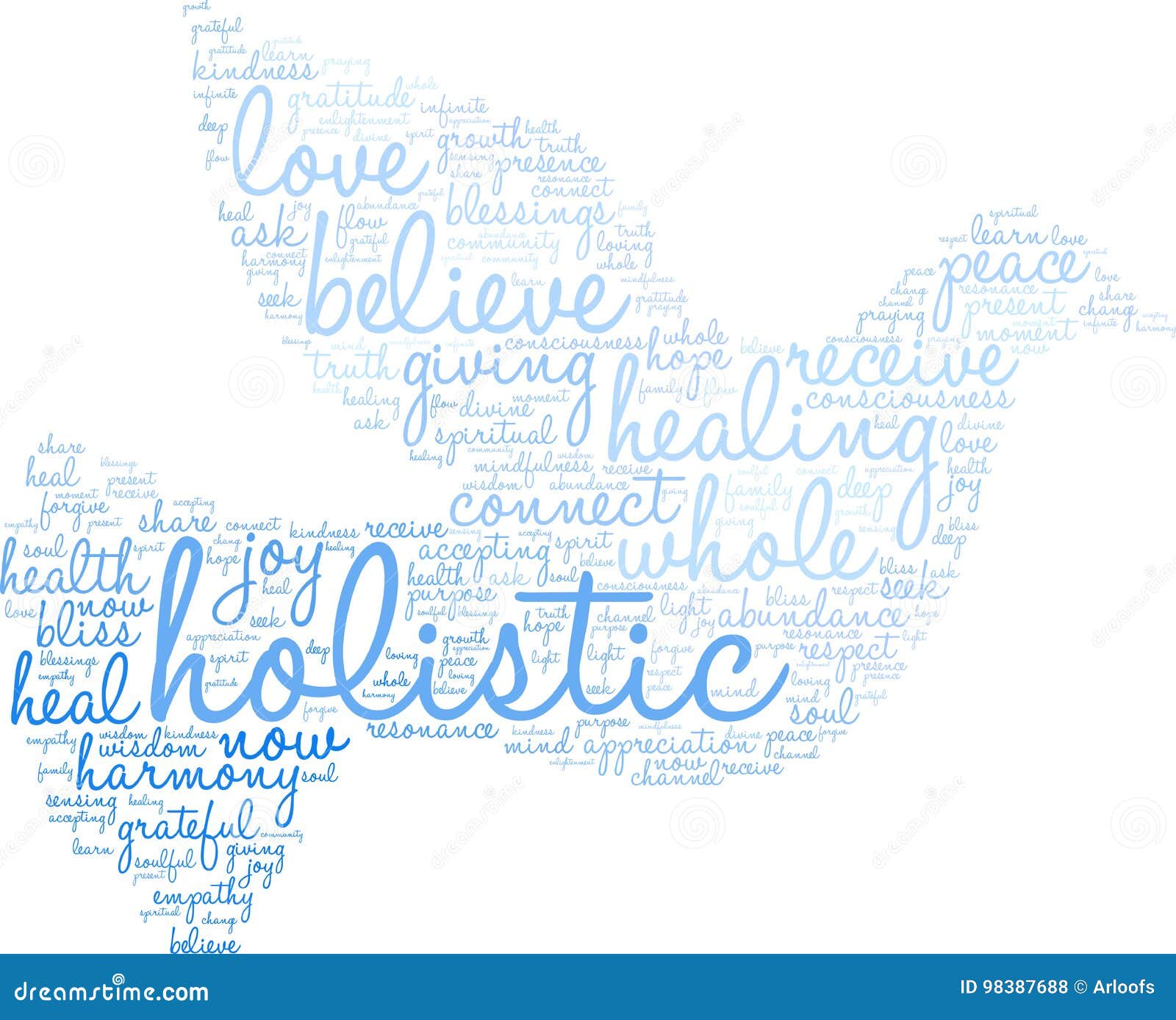 Holistic Word Cloud stock vector. Illustration of grateful - 98387688