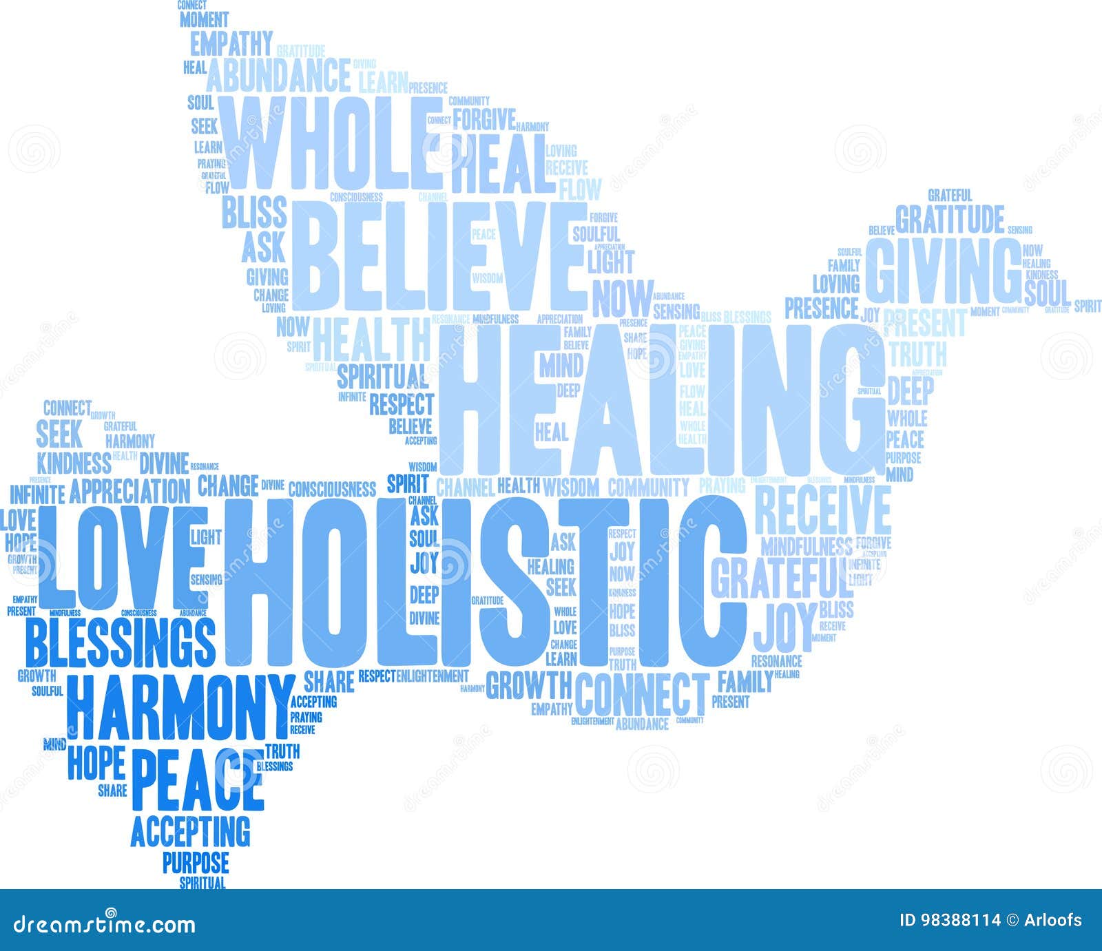 Holistic Word Cloud stock illustration. Illustration of giving - 98388114