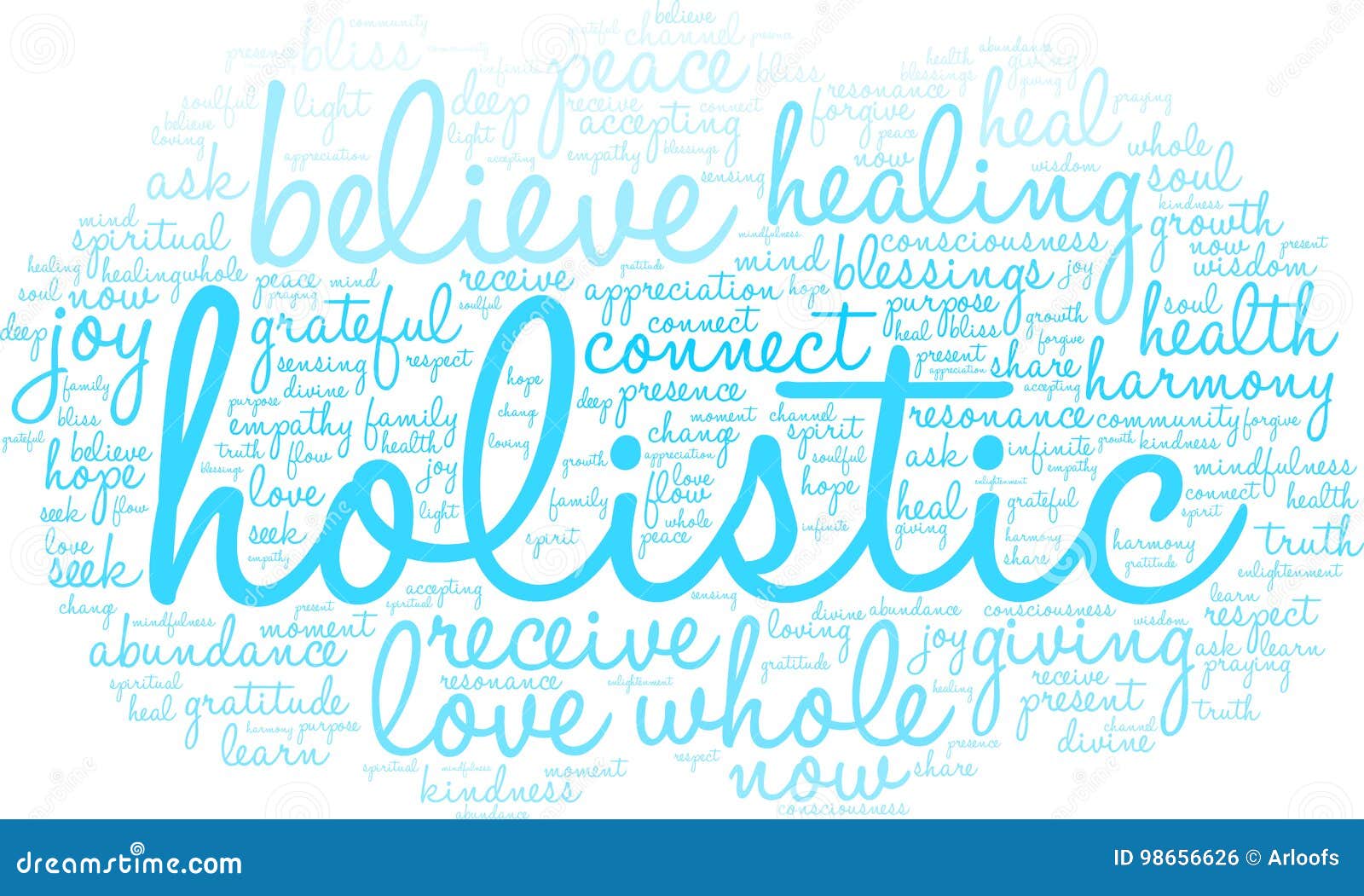 Holistic Word Cloud Vector Illustration | CartoonDealer.com #100127622