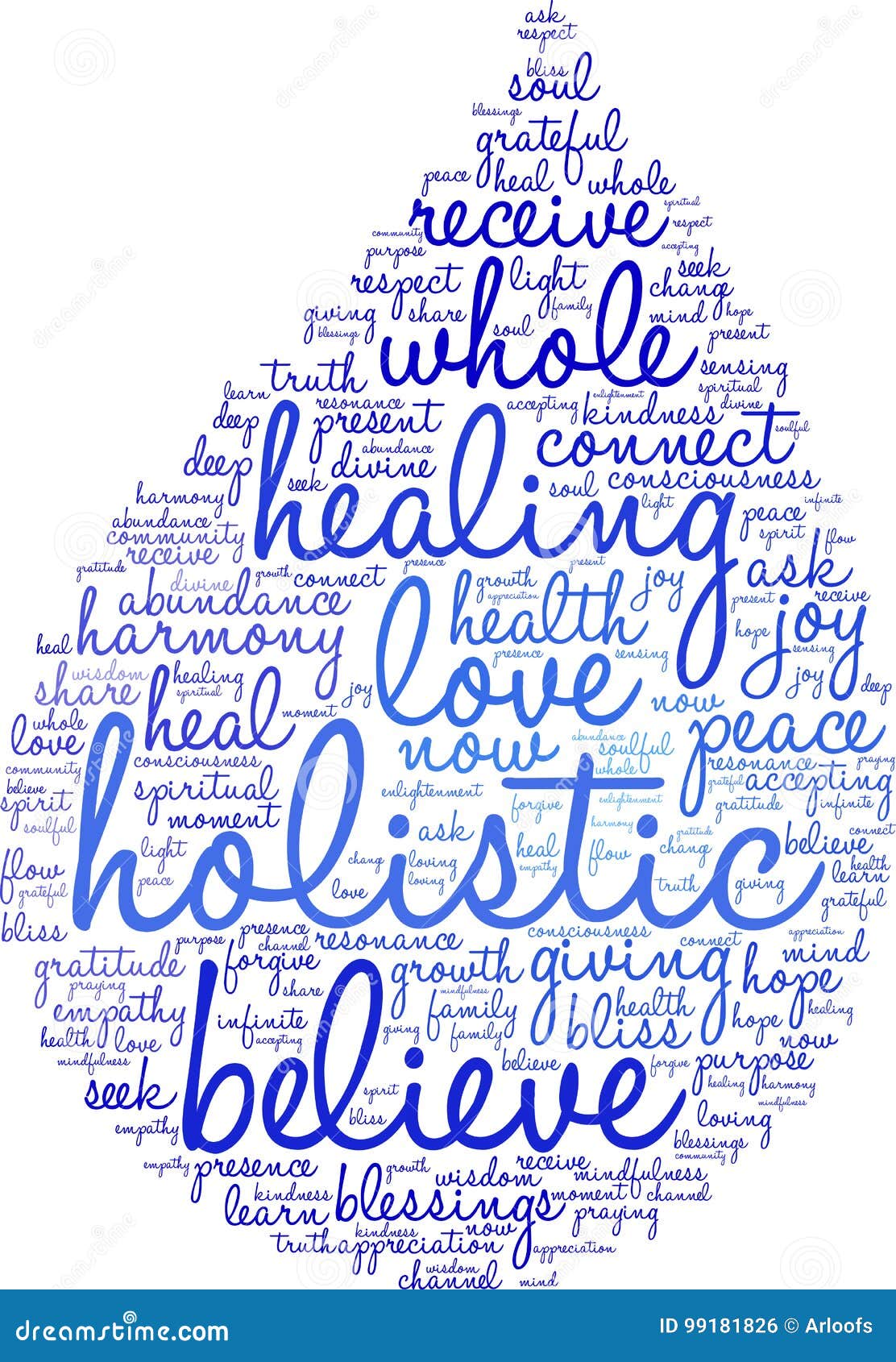 Holistic Word Cloud stock vector. Illustration of accepting - 99181826