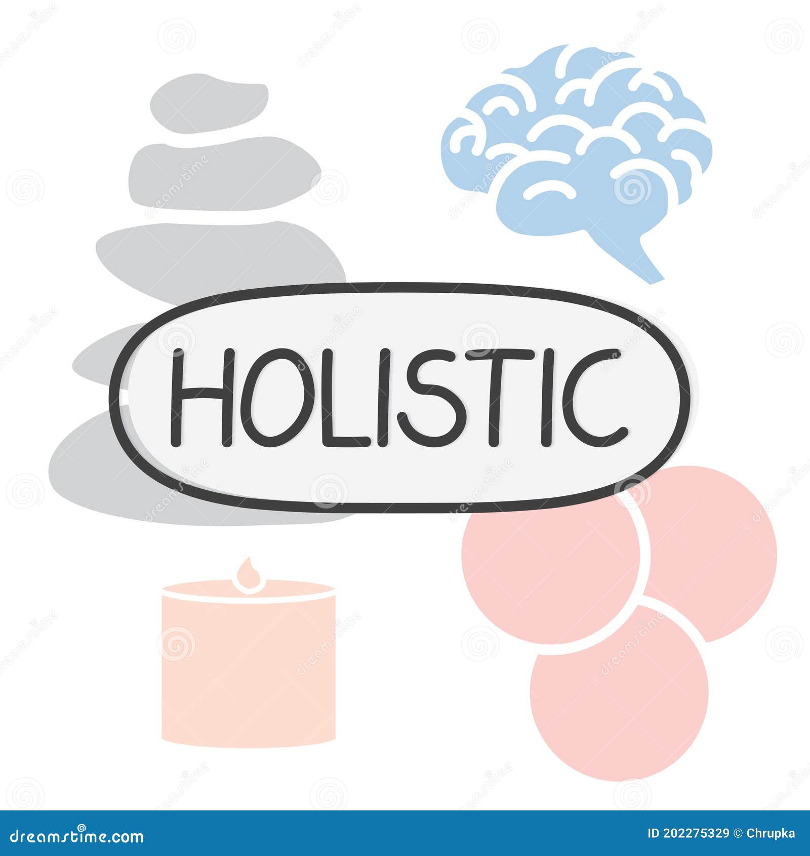 Holistic word concept stock vector. Illustration of blessings - 202275329