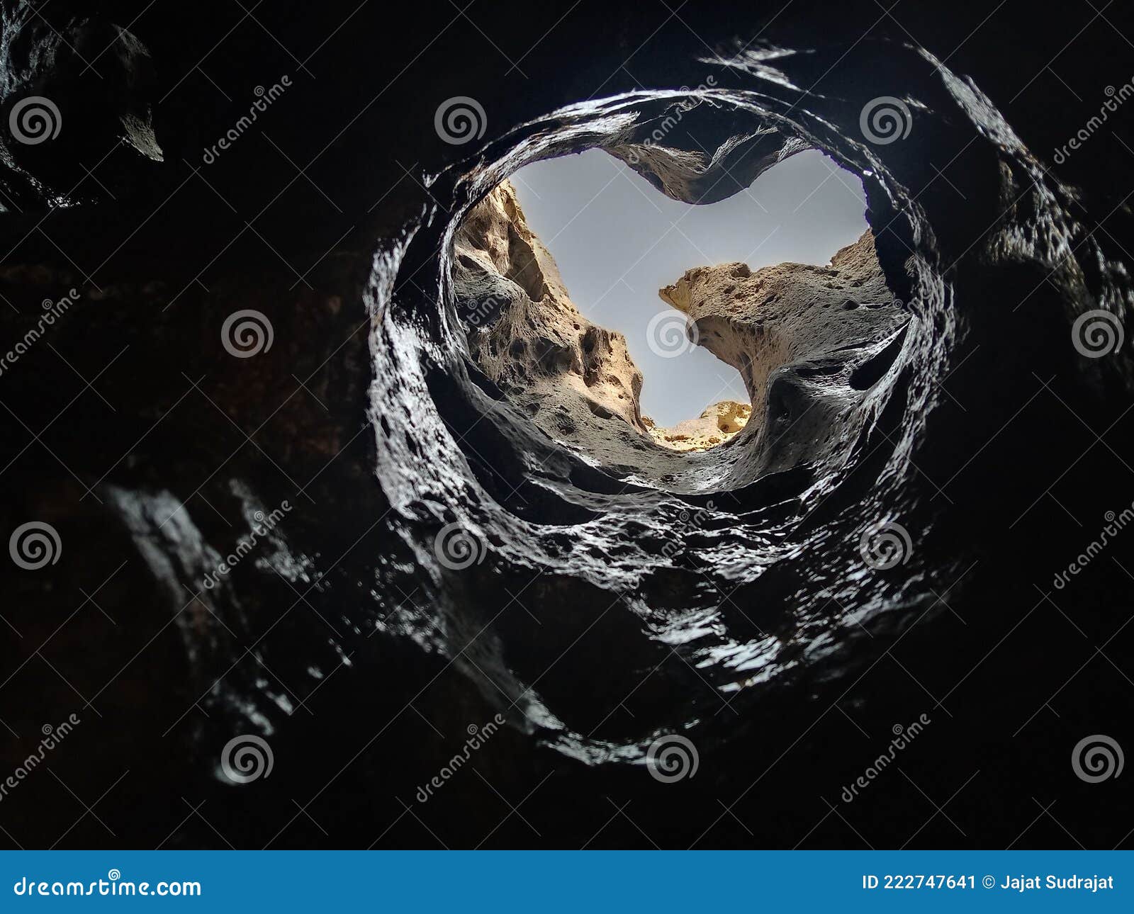 NATURAL STONE HOLE stock image. Image of natural, coast - 222747641