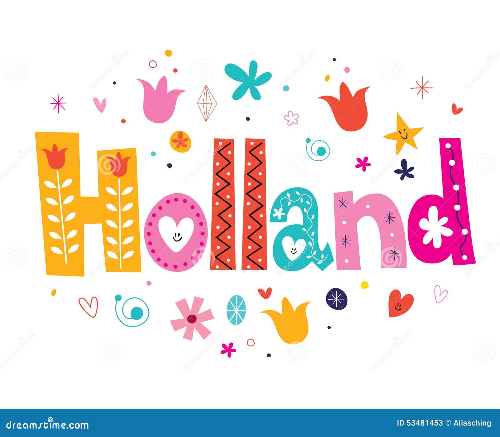 Holland stock vector. Illustration of amsterdam, decoration - 53481453