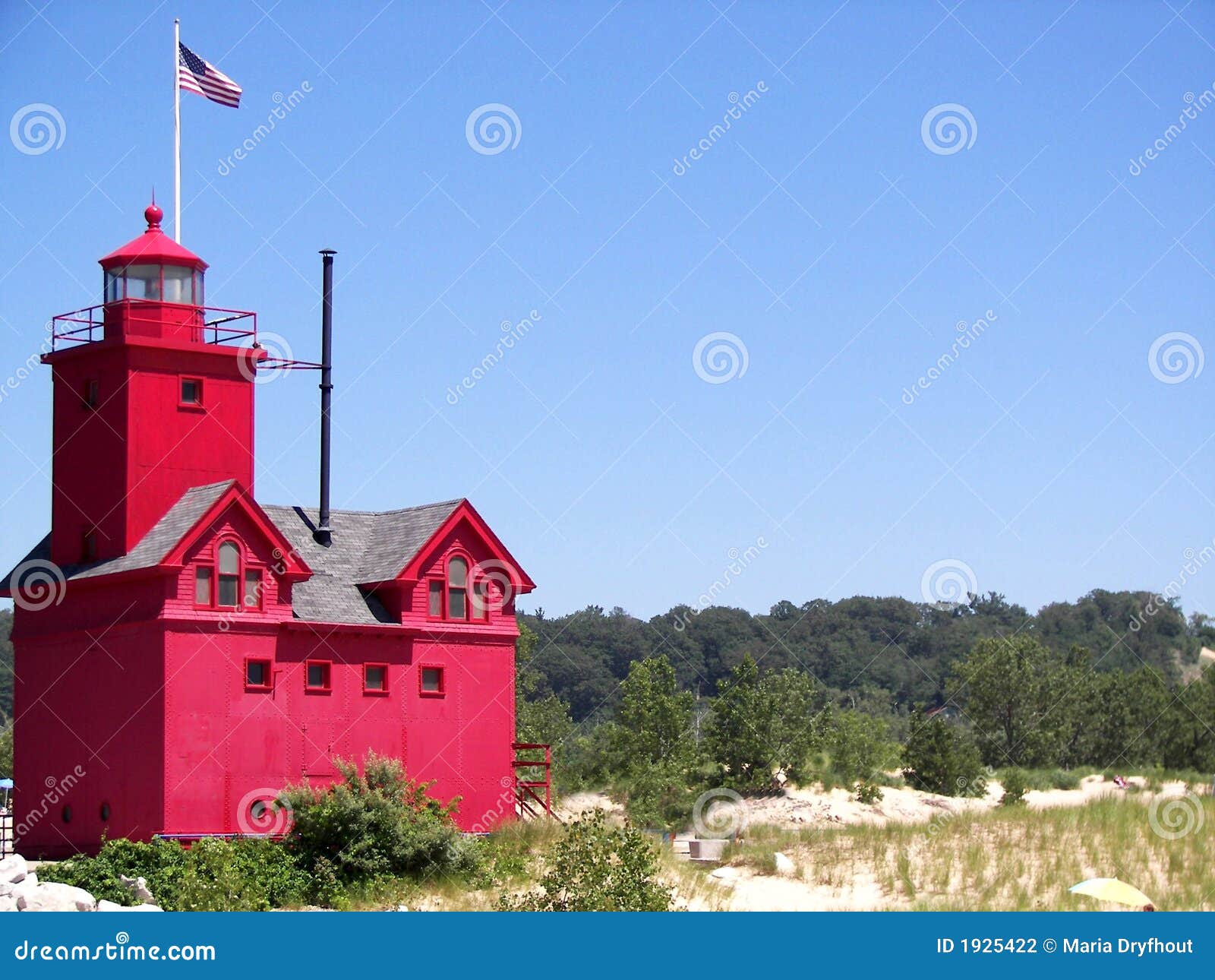 Holland Harbor Lighthouse stock photo. Image of symbol - 1925422
