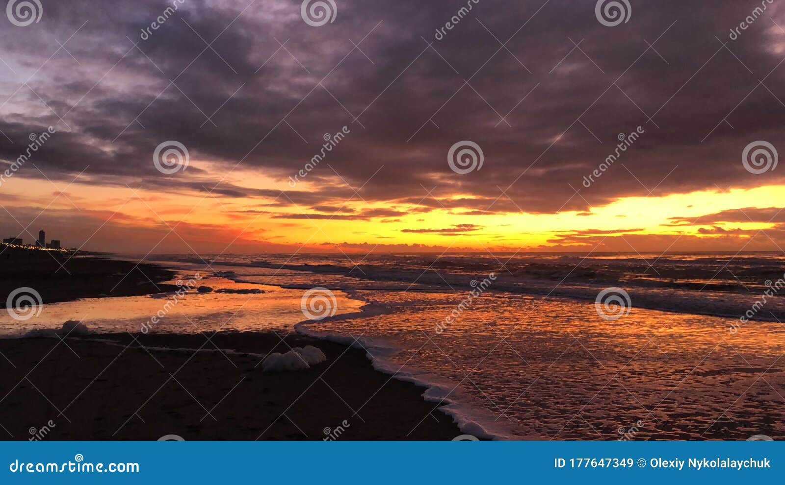 Holland stock image. Image of seashore, sunset, holland - 177647349