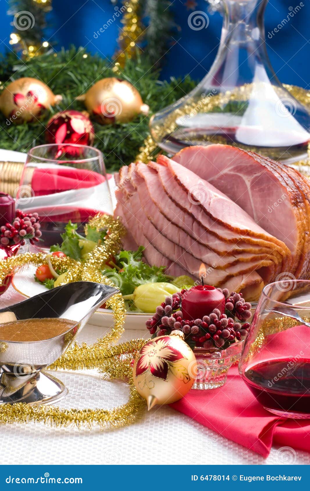 Holliday honey ham stock photo. Image of christmas, lunch - 6478014