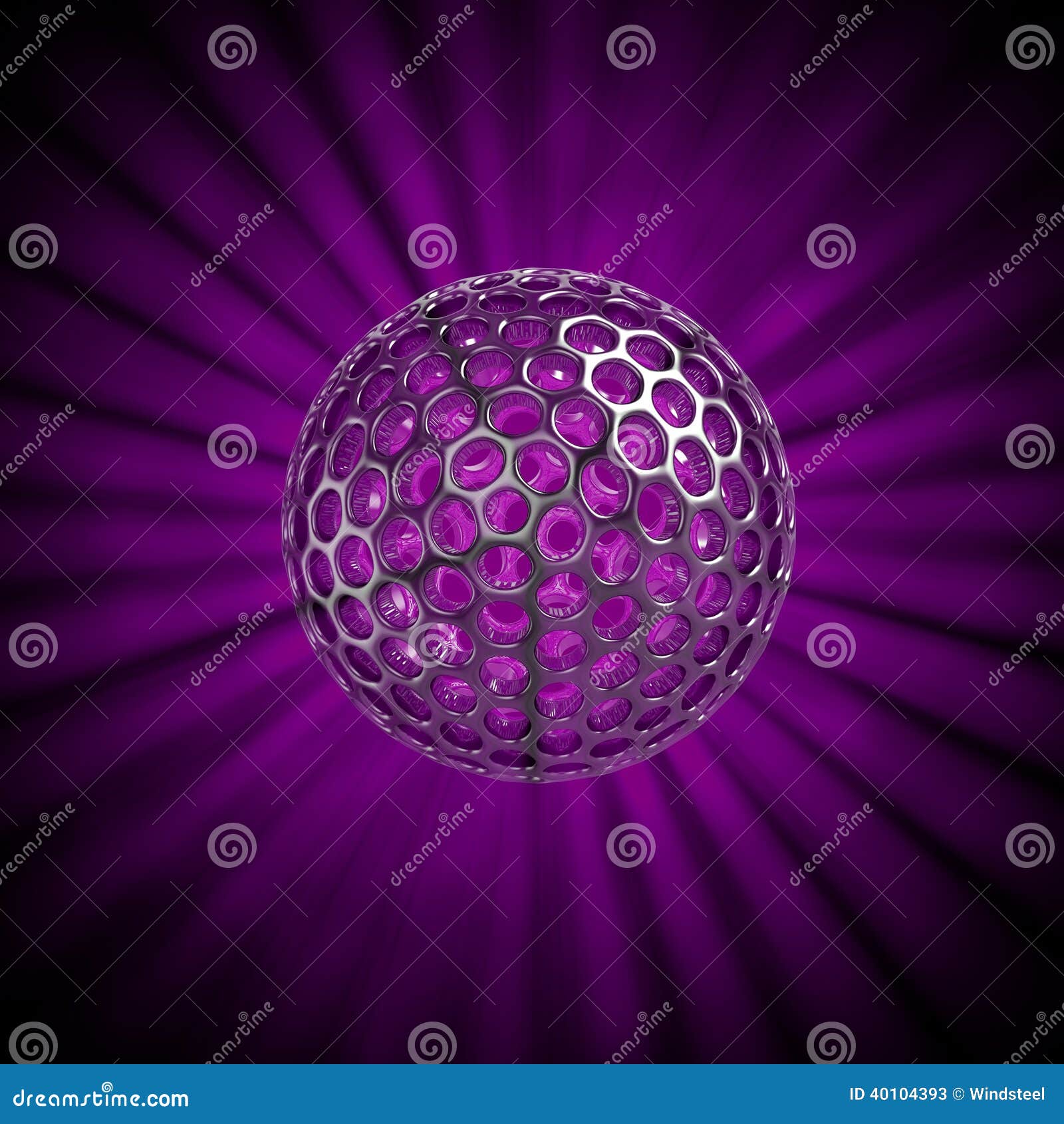 Hollow Ball Isolated With Glow Rays Royalty-Free Stock Photo ...