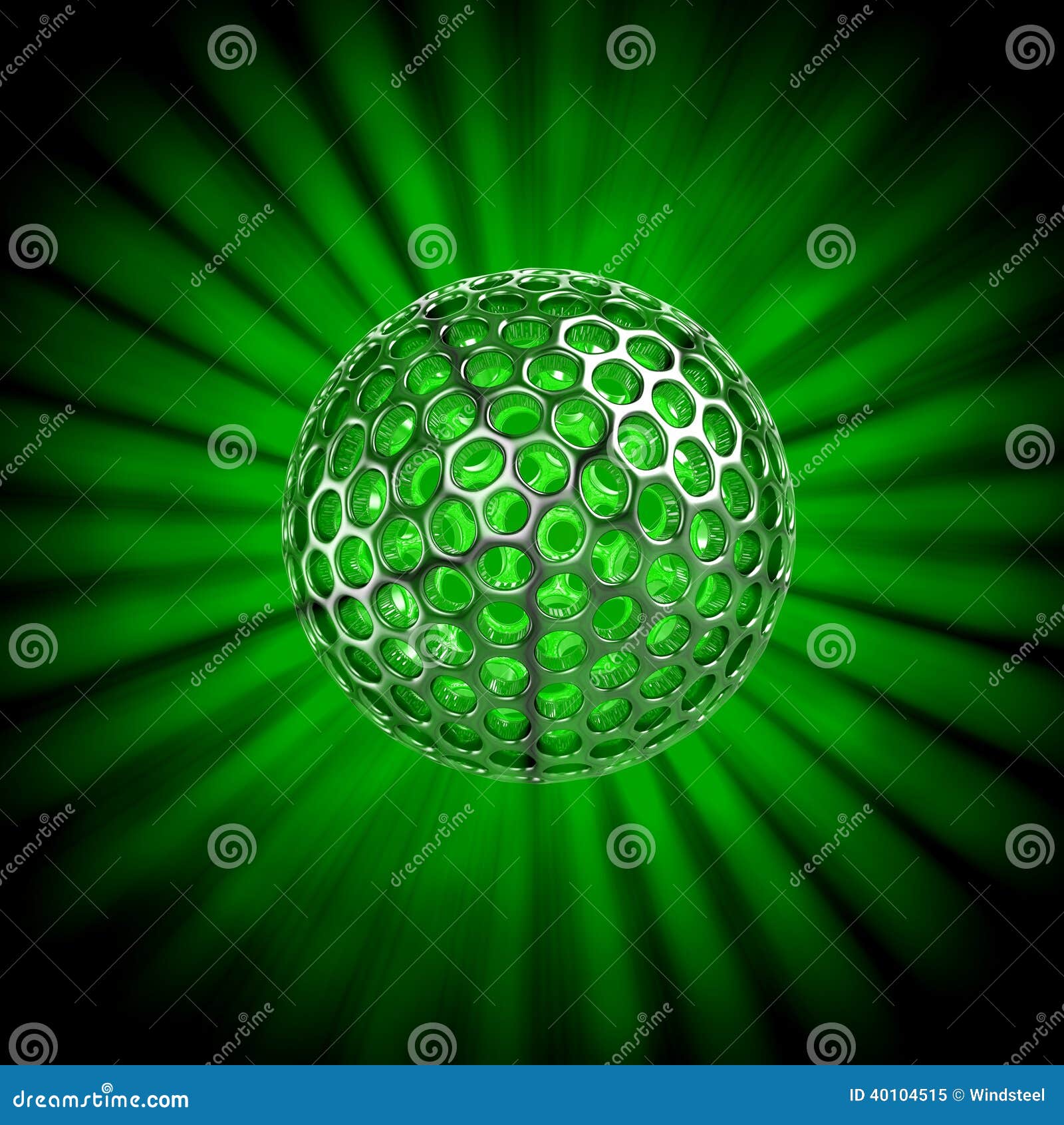 Hollow Ball Isolated With Glow Rays Royalty-Free Stock Photo ...