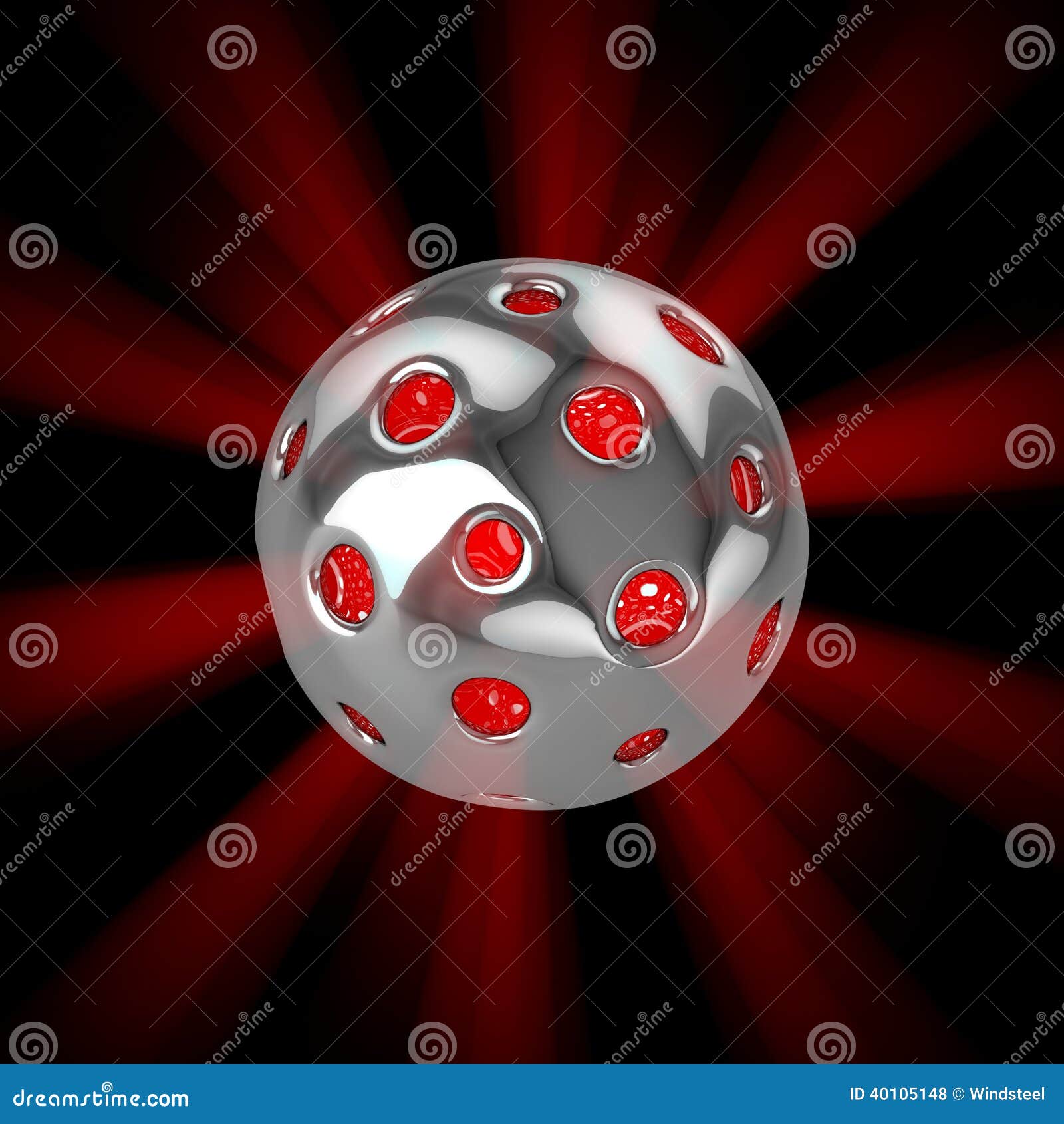 Hollow Ball Isolated With Glow Rays Royalty-Free Stock Photo ...