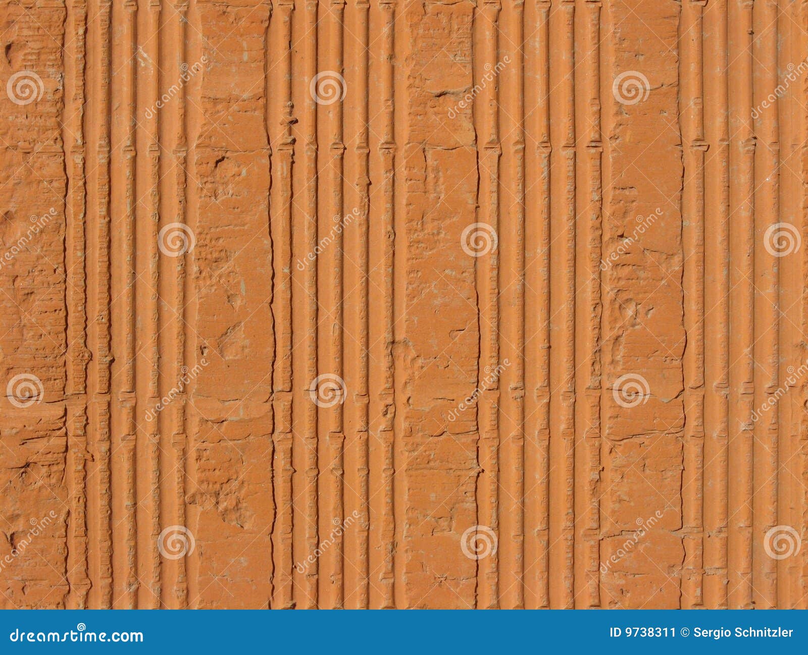 Hollow clay brick pattern stock image. Image of wall, background - 9738311