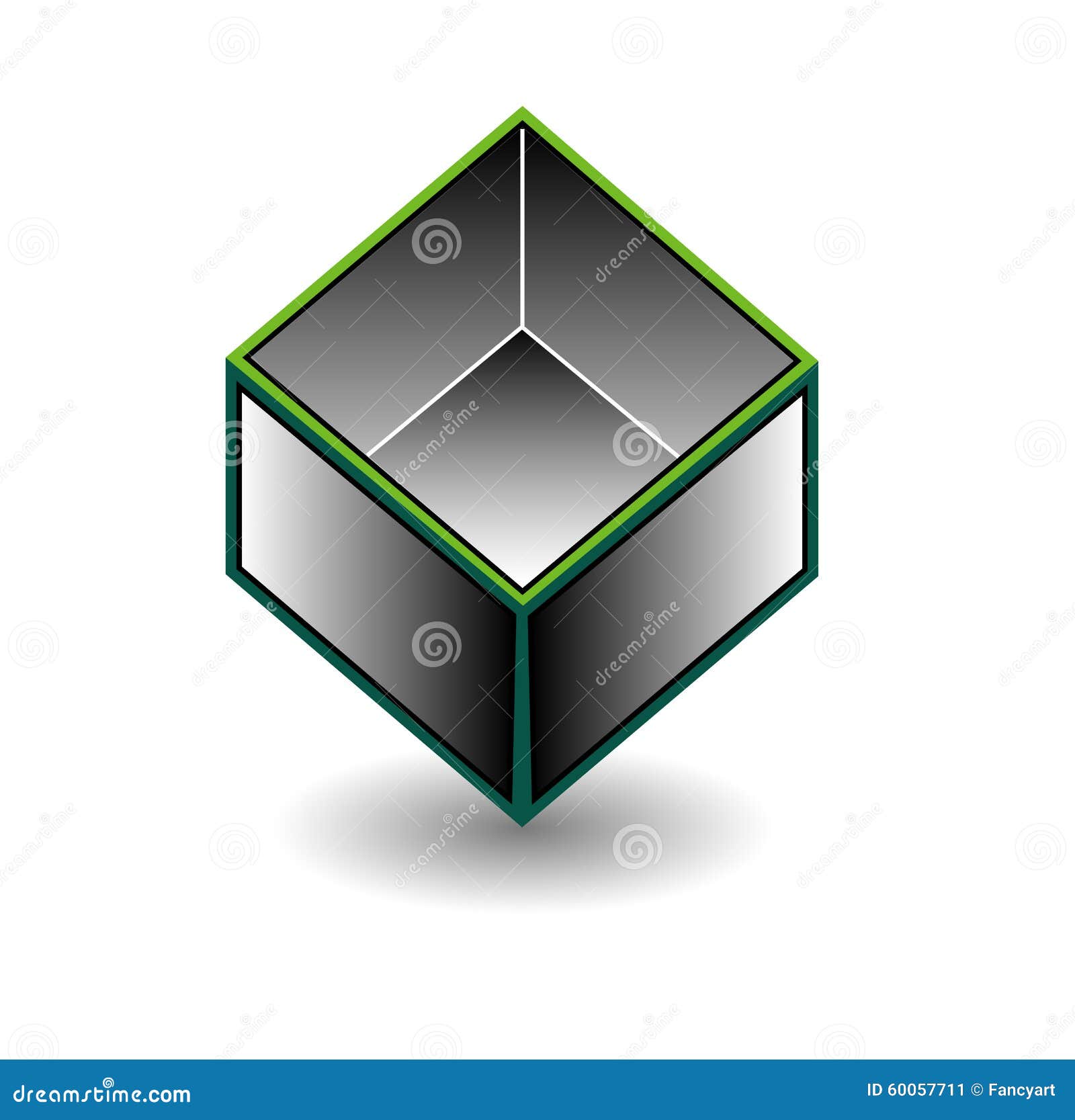 Hollow cube stock vector. Illustration of home, construction - 60057711