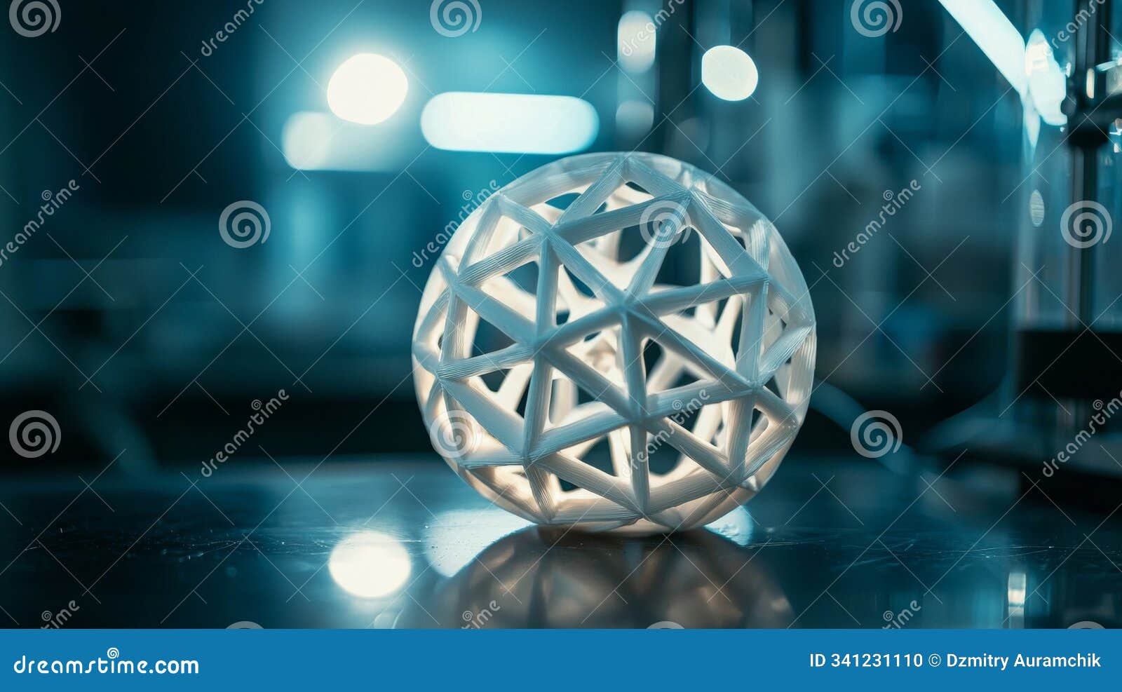 Hollow 3Dprinted Sphere Demonstrating Layers and Support Structures ...
