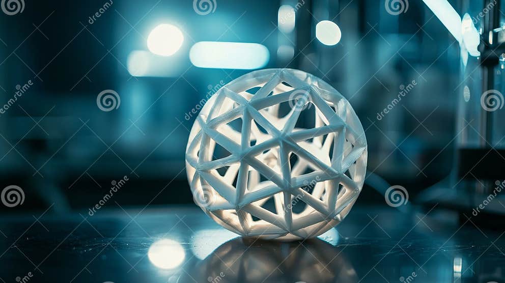 Hollow 3Dprinted Sphere Demonstrating Layers and Support Structures ...