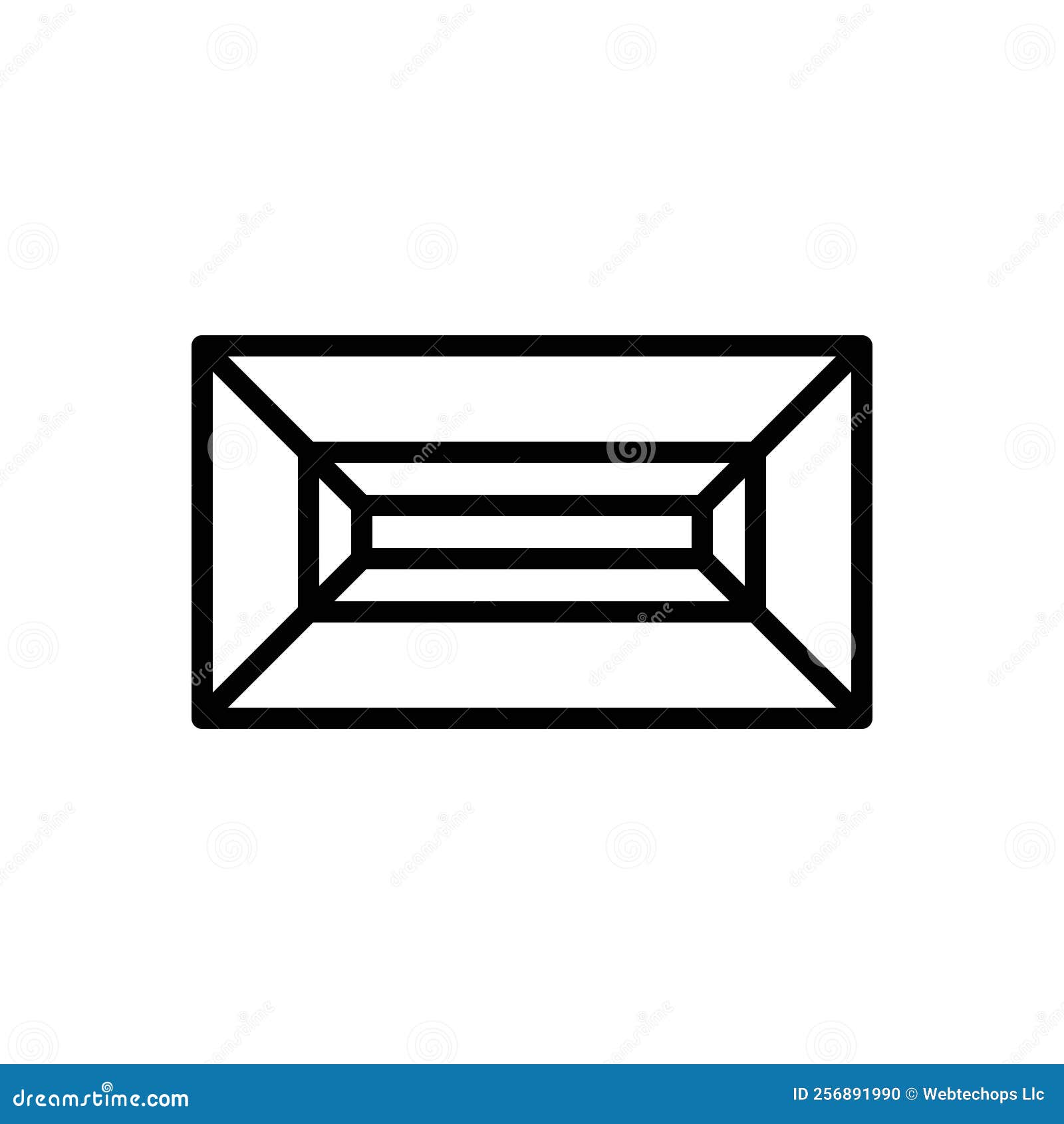 Black Line Icon for Hollow, Empty and Vacant Stock Vector ...