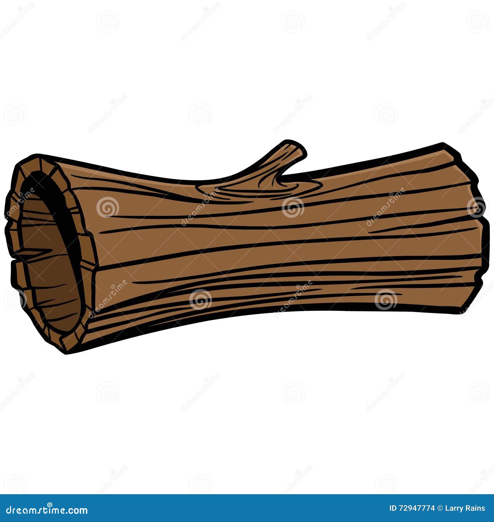 Hollow Log stock vector. Illustration of vector, material - 72947774
