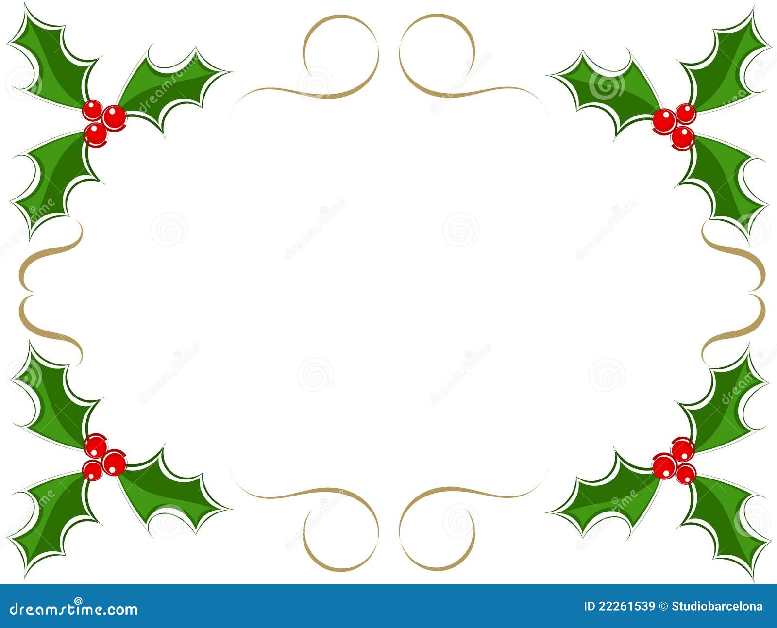 Holly berry frame stock vector. Illustration of frame - 22261539