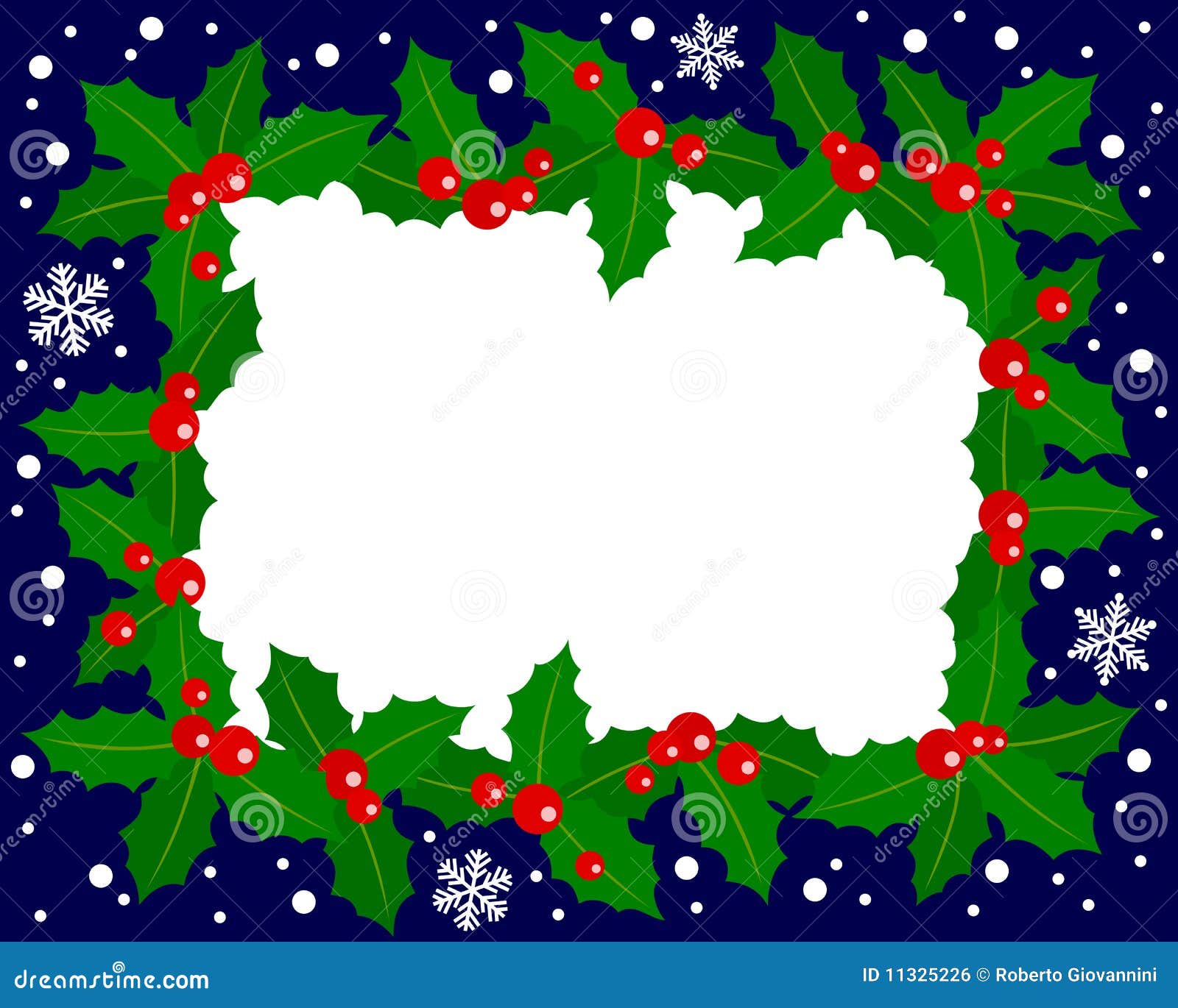 Holly Berry Photo Frame stock vector. Illustration of border - 11325226