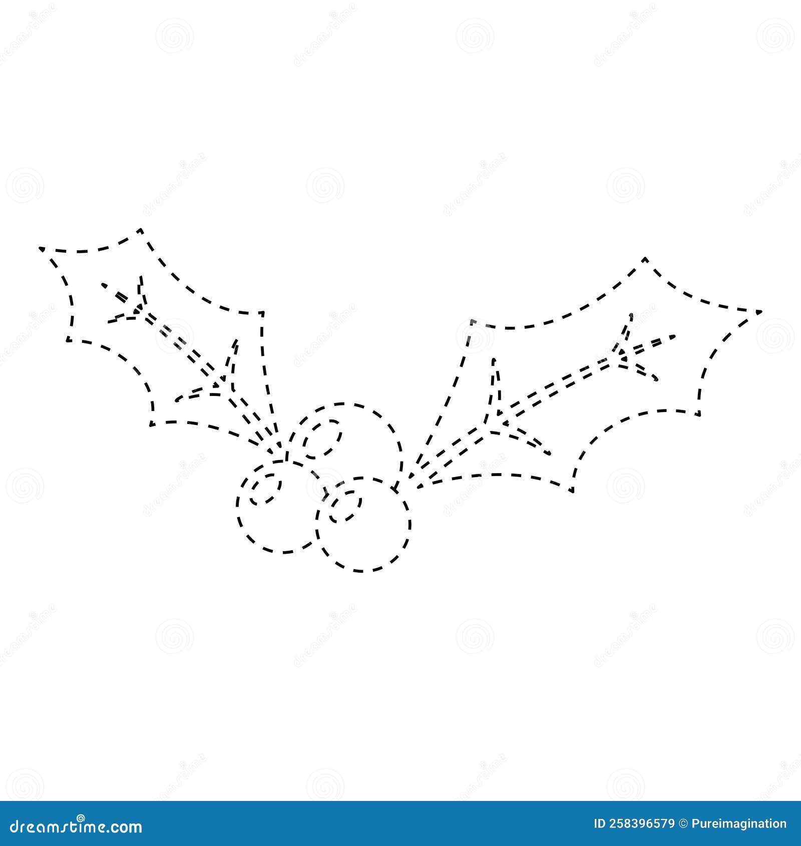 Holly Berry Tracing Worksheet for Kids Stock Vector - Illustration of ...