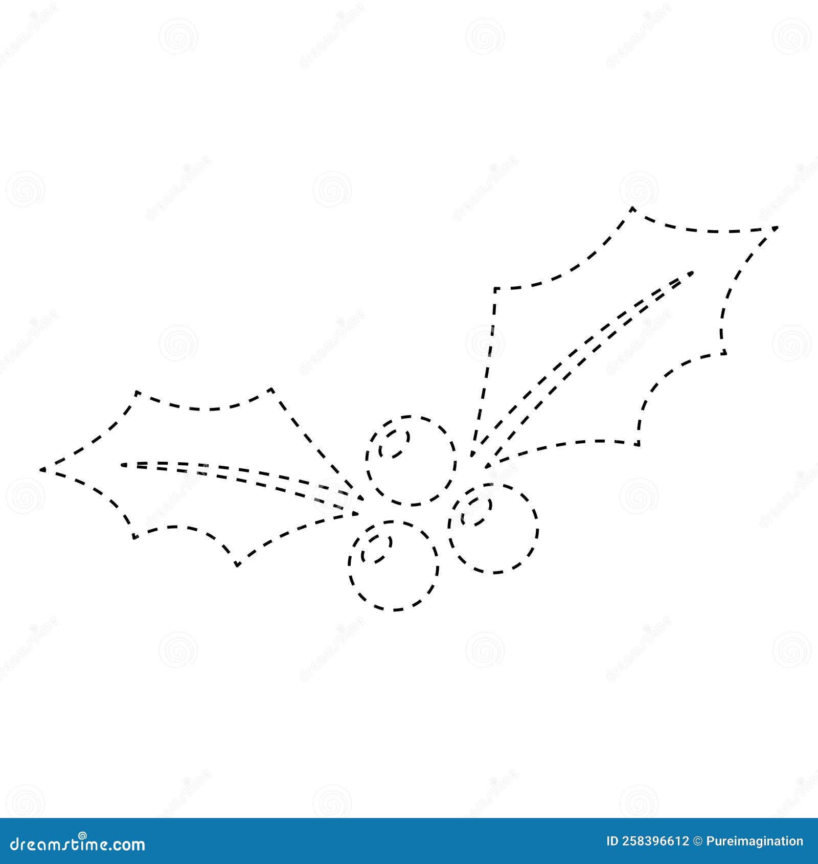 Holly Berry Tracing Worksheet for Kids Stock Vector - Illustration of ...