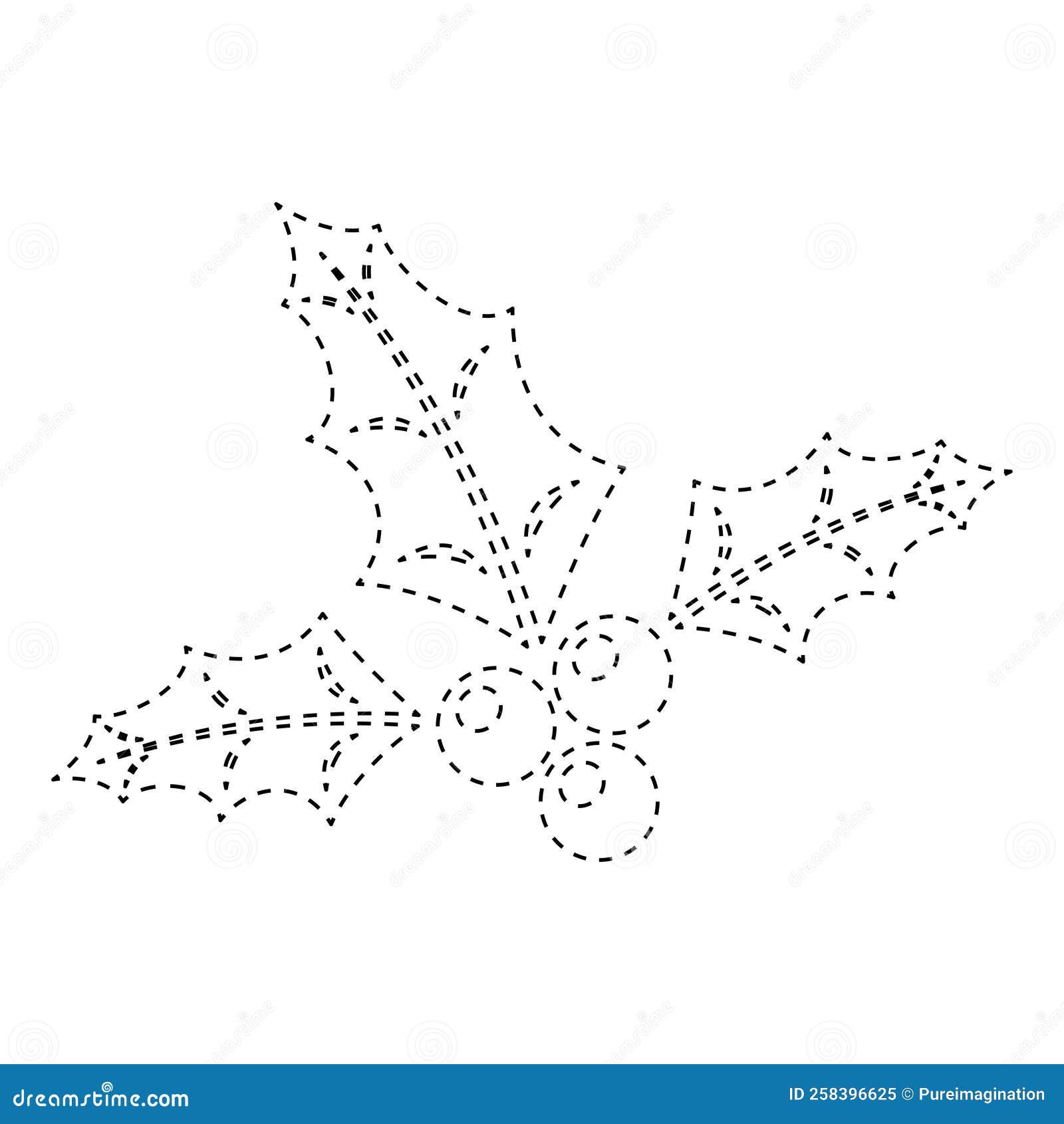 Holly Berry Tracing Worksheet for Kids Stock Vector - Illustration of ...