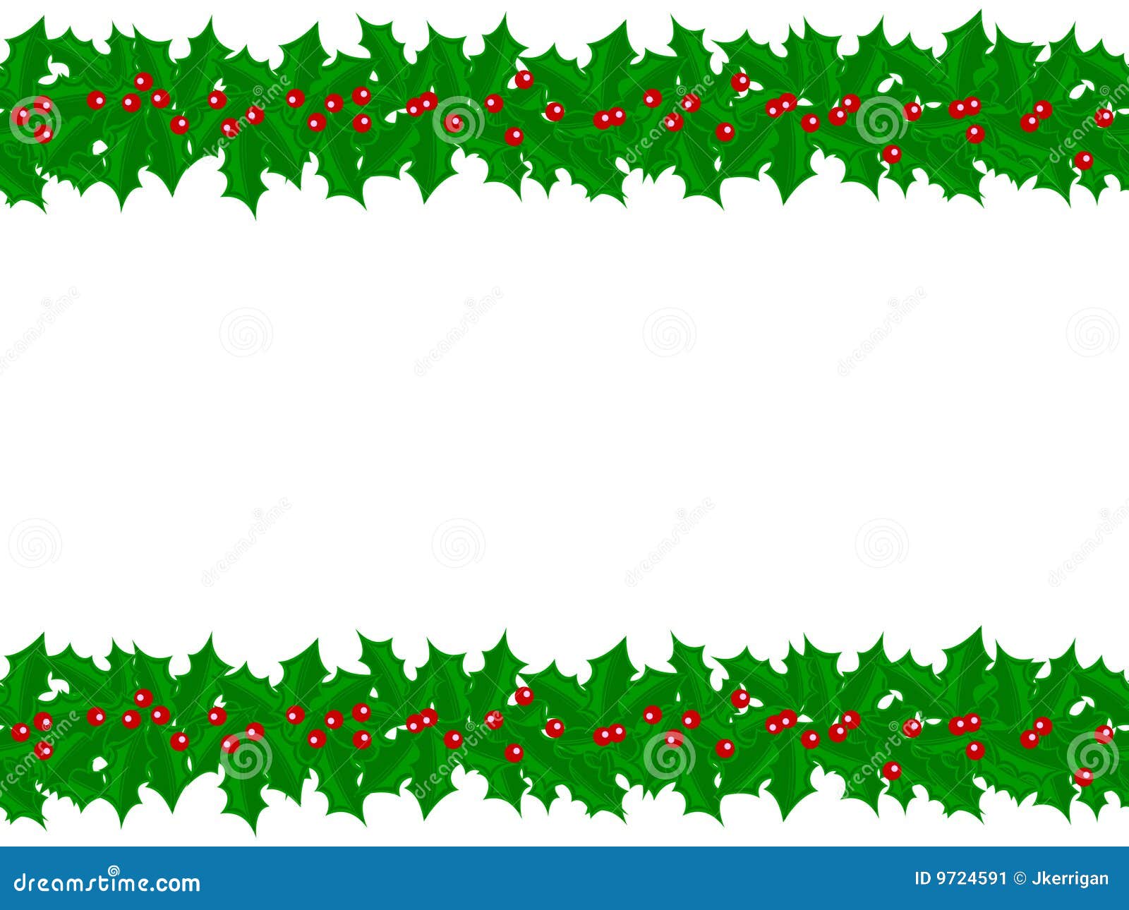 Holly Border stock vector. Illustration of merry, decoration - 9724591