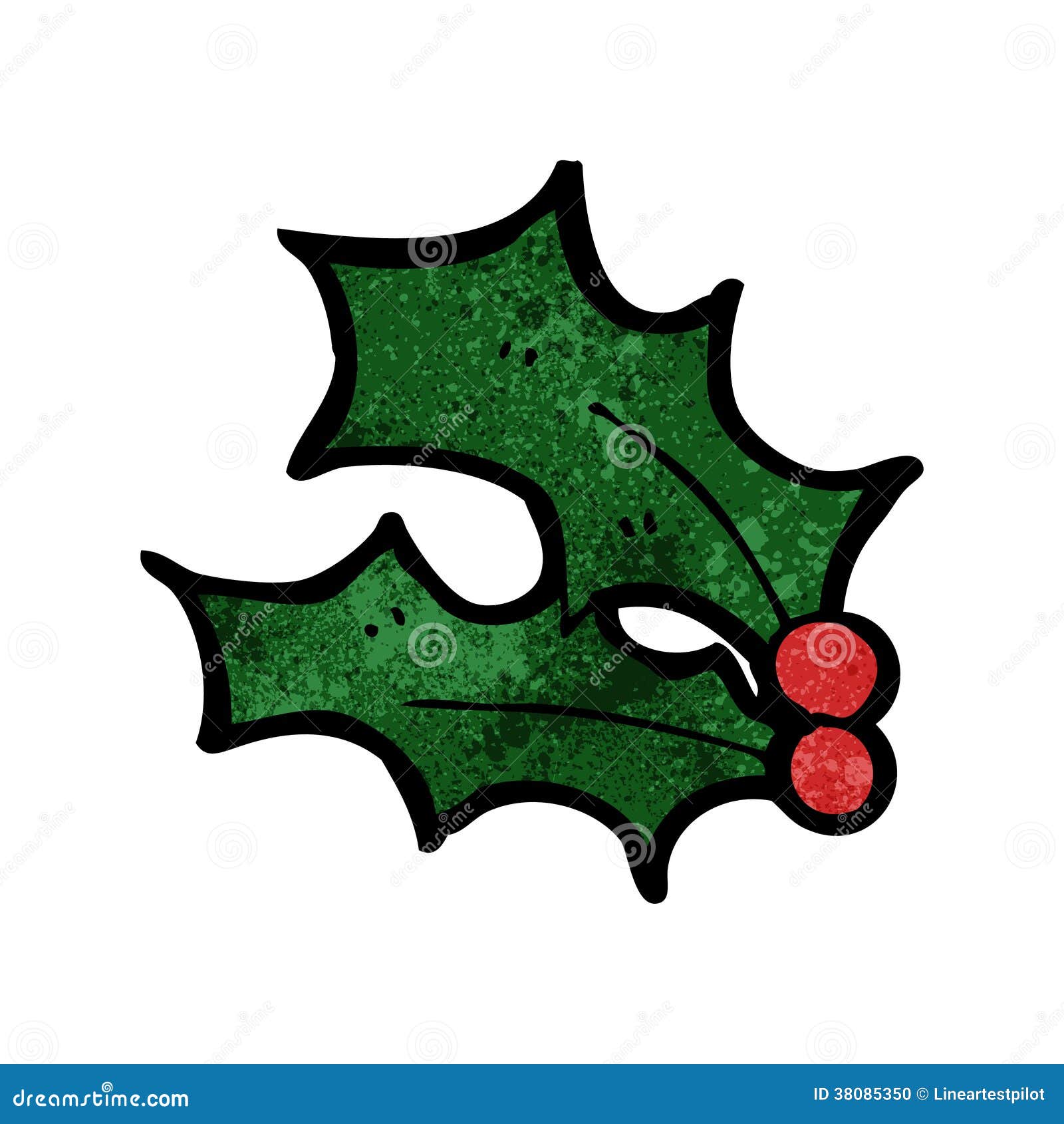 Holly cartoon stock vector. Illustration of chrismas - 38085350