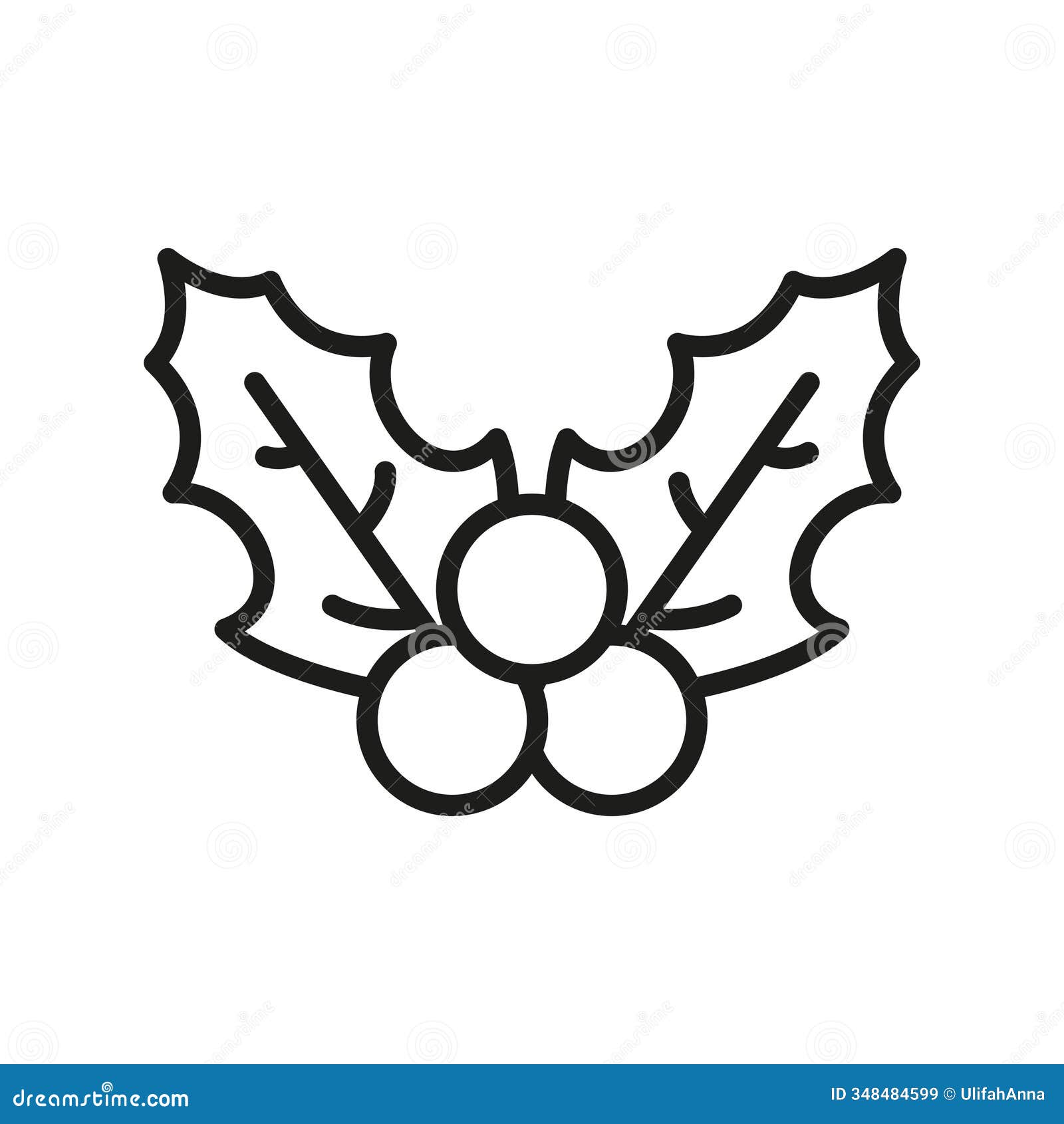 Holly Christmas Icon Vector Basic Design Simple and Modern Stock ...