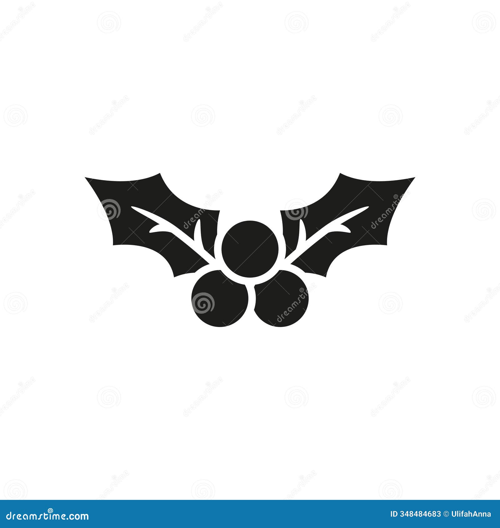 Holly Christmas Icon Vector Basic Design Simple and Modern Stock ...