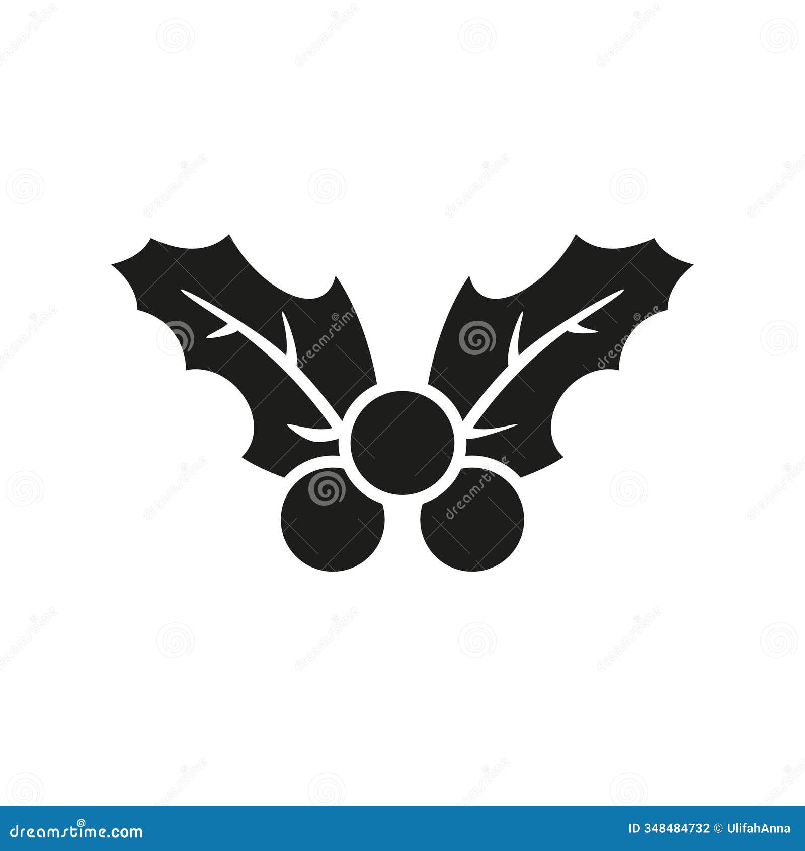 Holly Christmas Icon Vector Basic Design Simple and Modern Stock ...