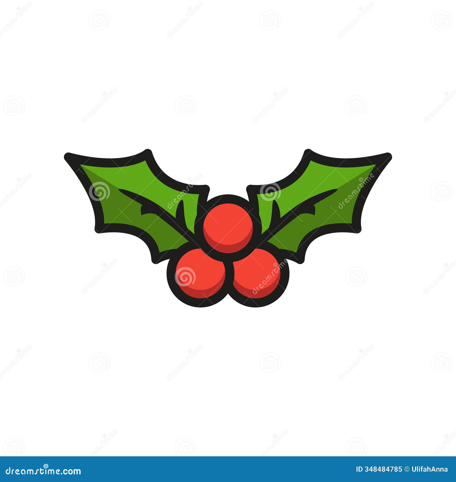 Holly Christmas Icon Vector Basic Design Simple and Modern Stock ...
