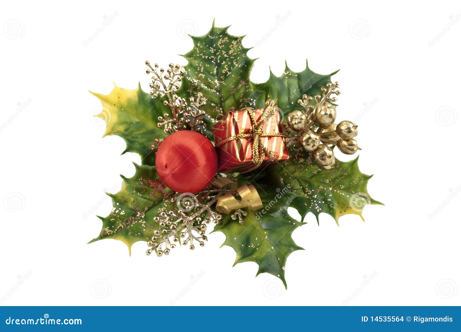 Holly decoration stock photo. Image of december, winter - 14535564