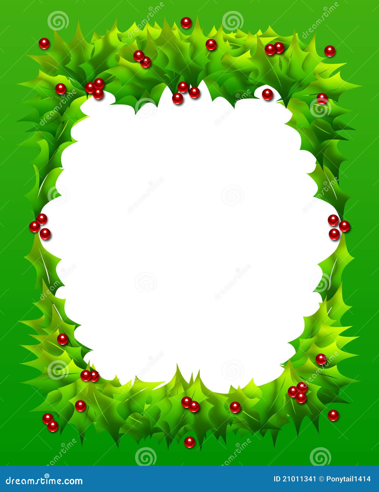 Holly Frame stock illustration. Illustration of round - 21011341