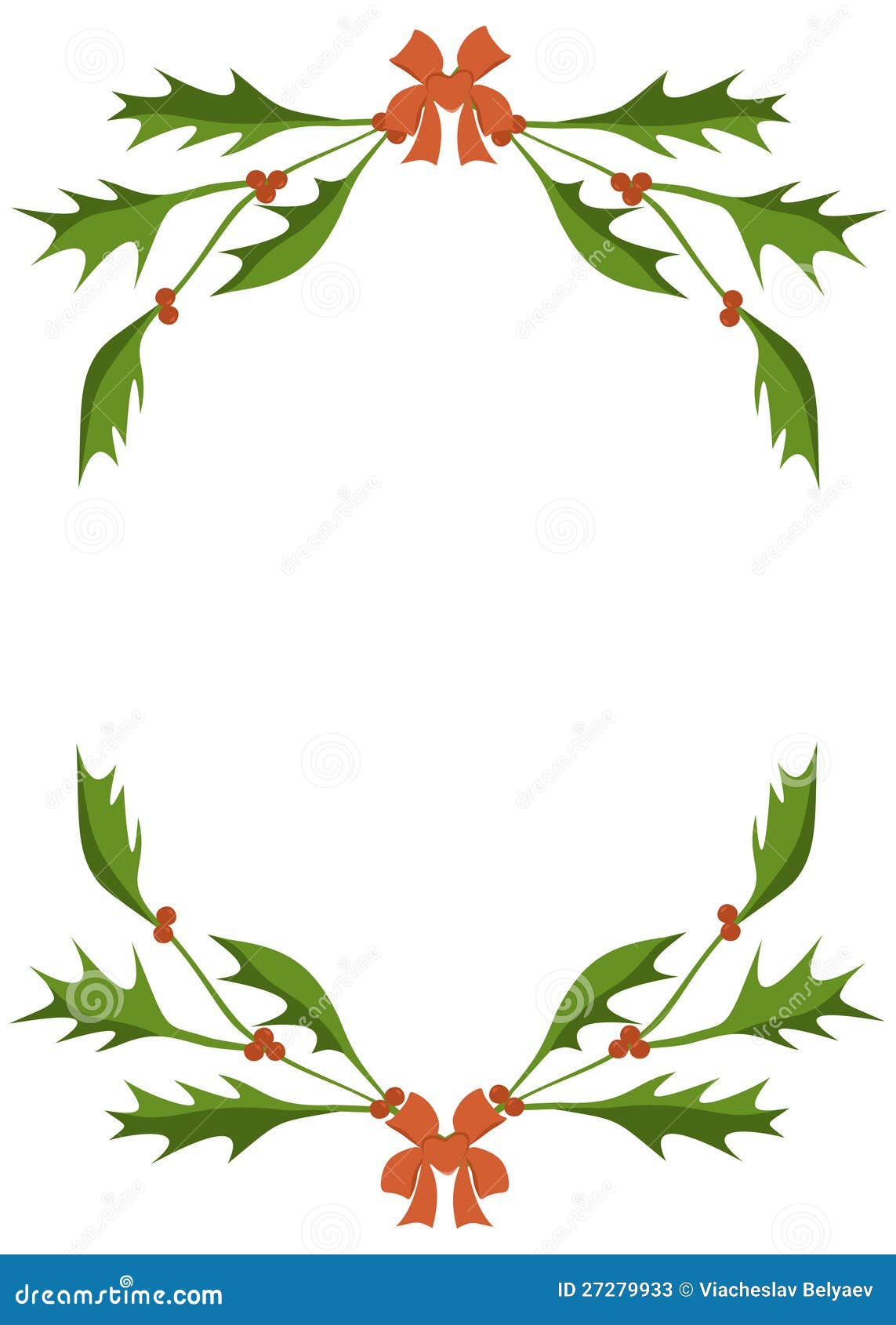 Holly frame stock vector. Illustration of happy, holuday - 27279933