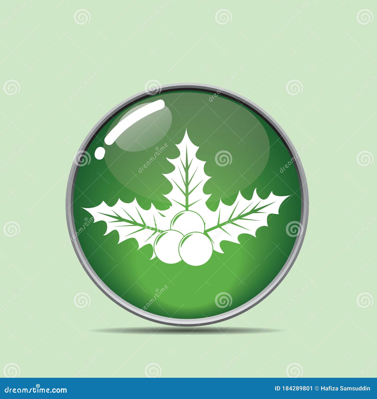 Holly Fruit Button. Vector Illustration Decorative Background Design ...